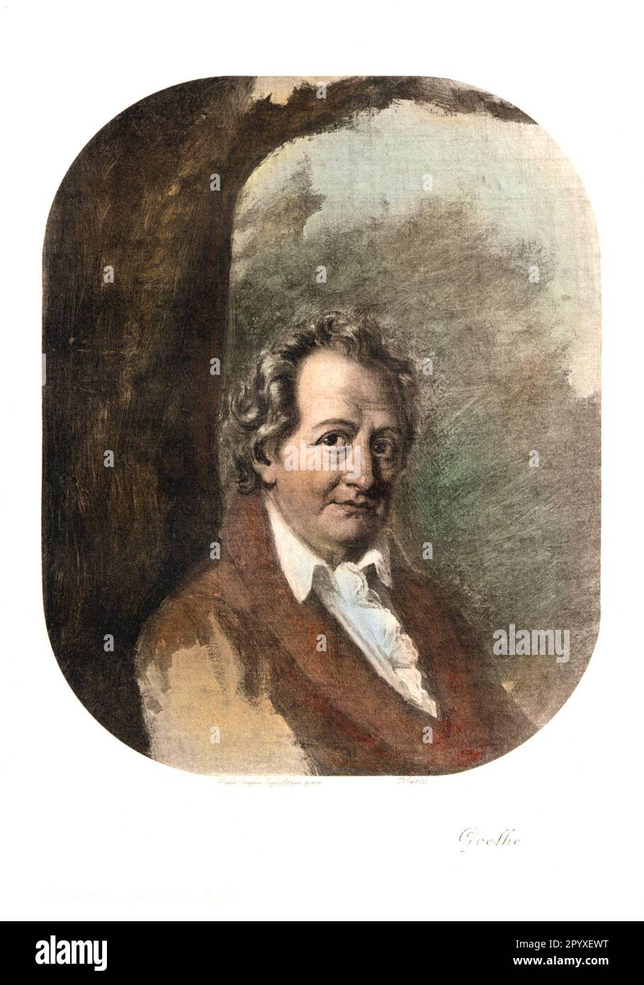 Johann Wolfgang von Goethe (1749-1832), German poet. Painting. Photo ...