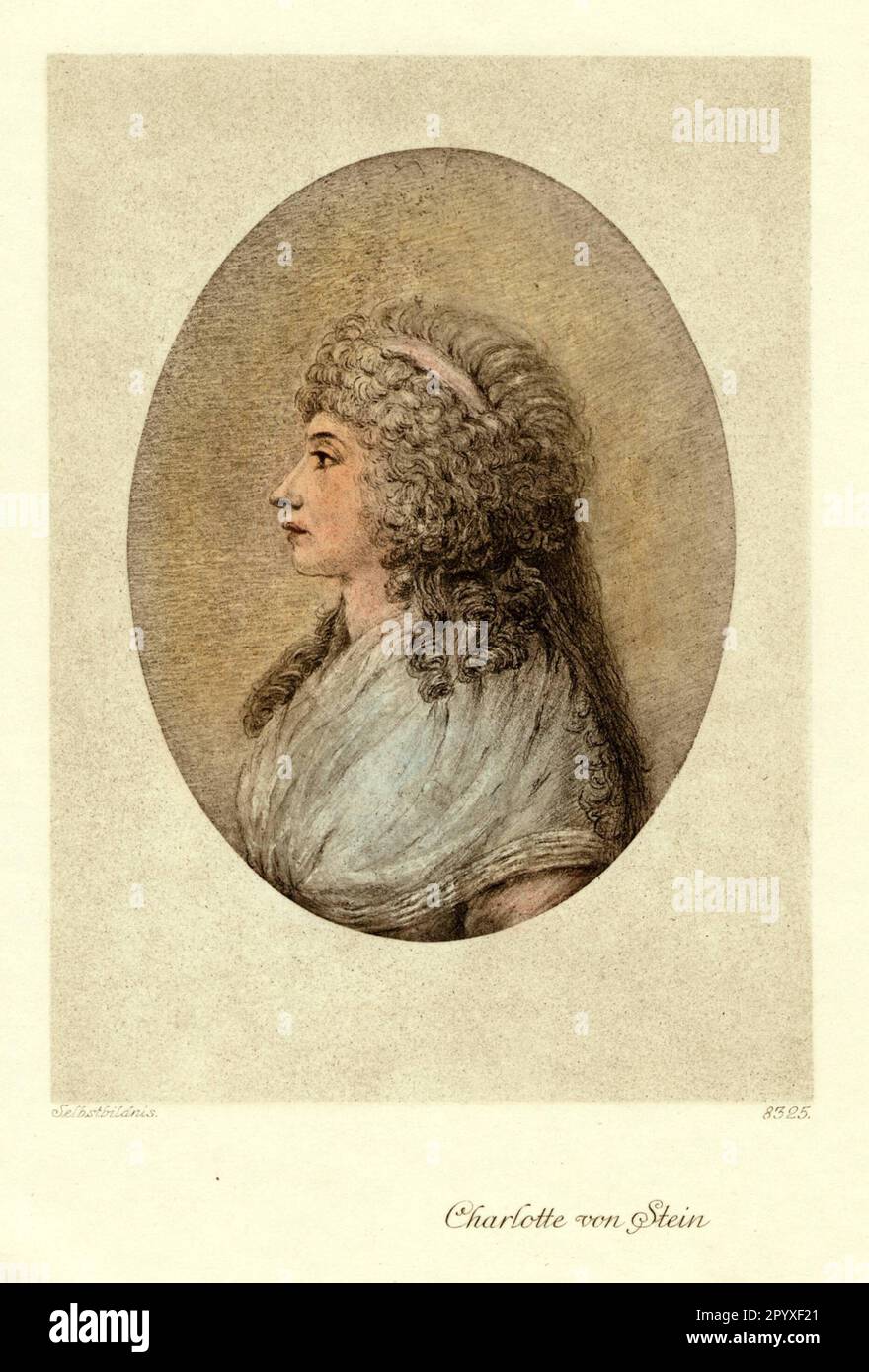 Charlotte von Stein (1742-1827), German writer and confidante of Goethe ...