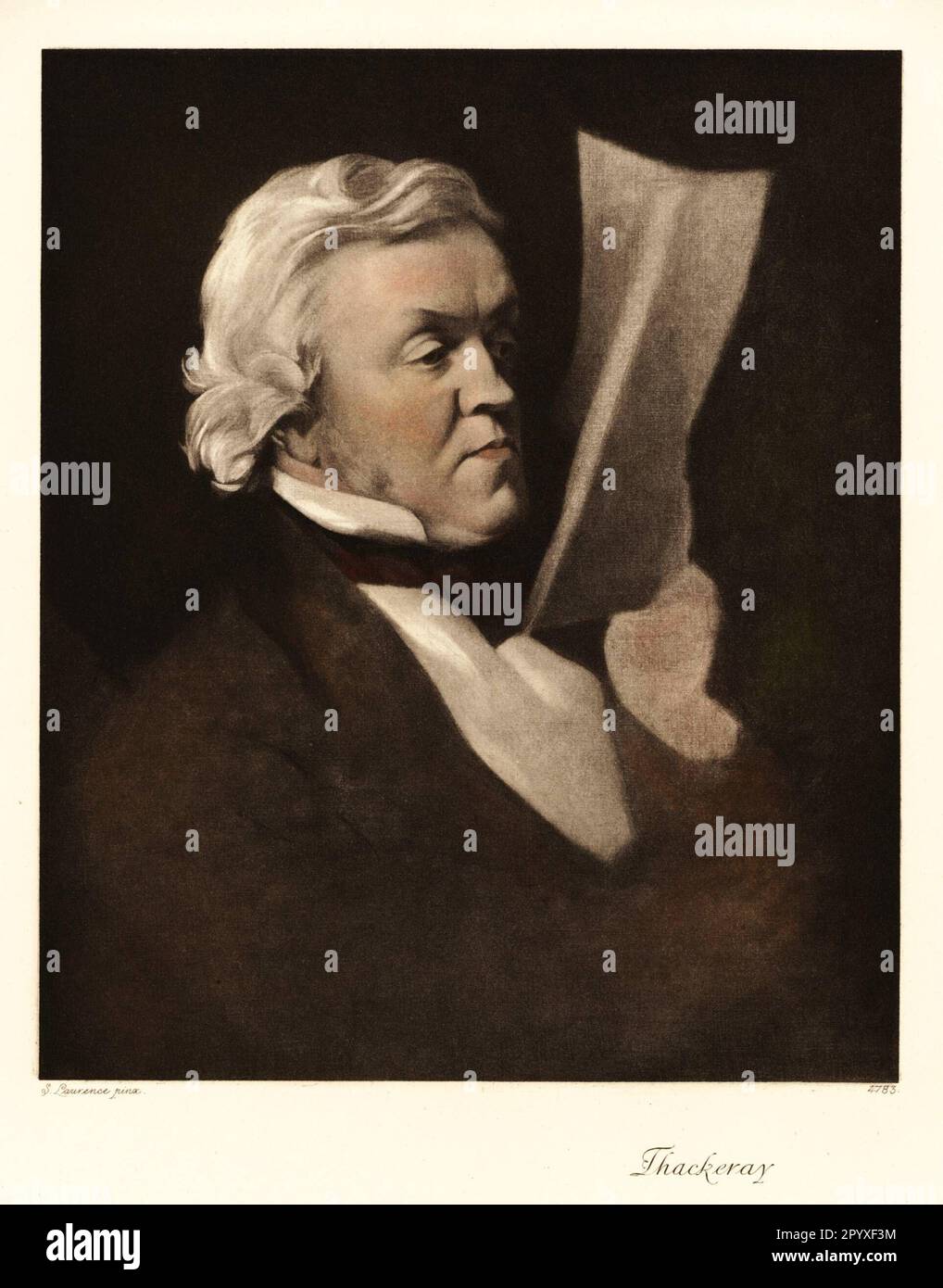 William Makepeace Thackeray (1811-1863), British writer. Painting by S ...