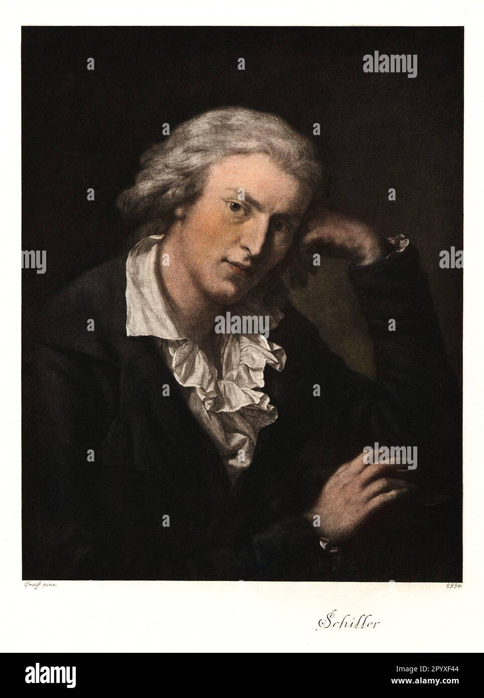 Johann Christoph Friedrich von Schiller (1759-1805), German poet. Painting by Anton Graff. Photo ...