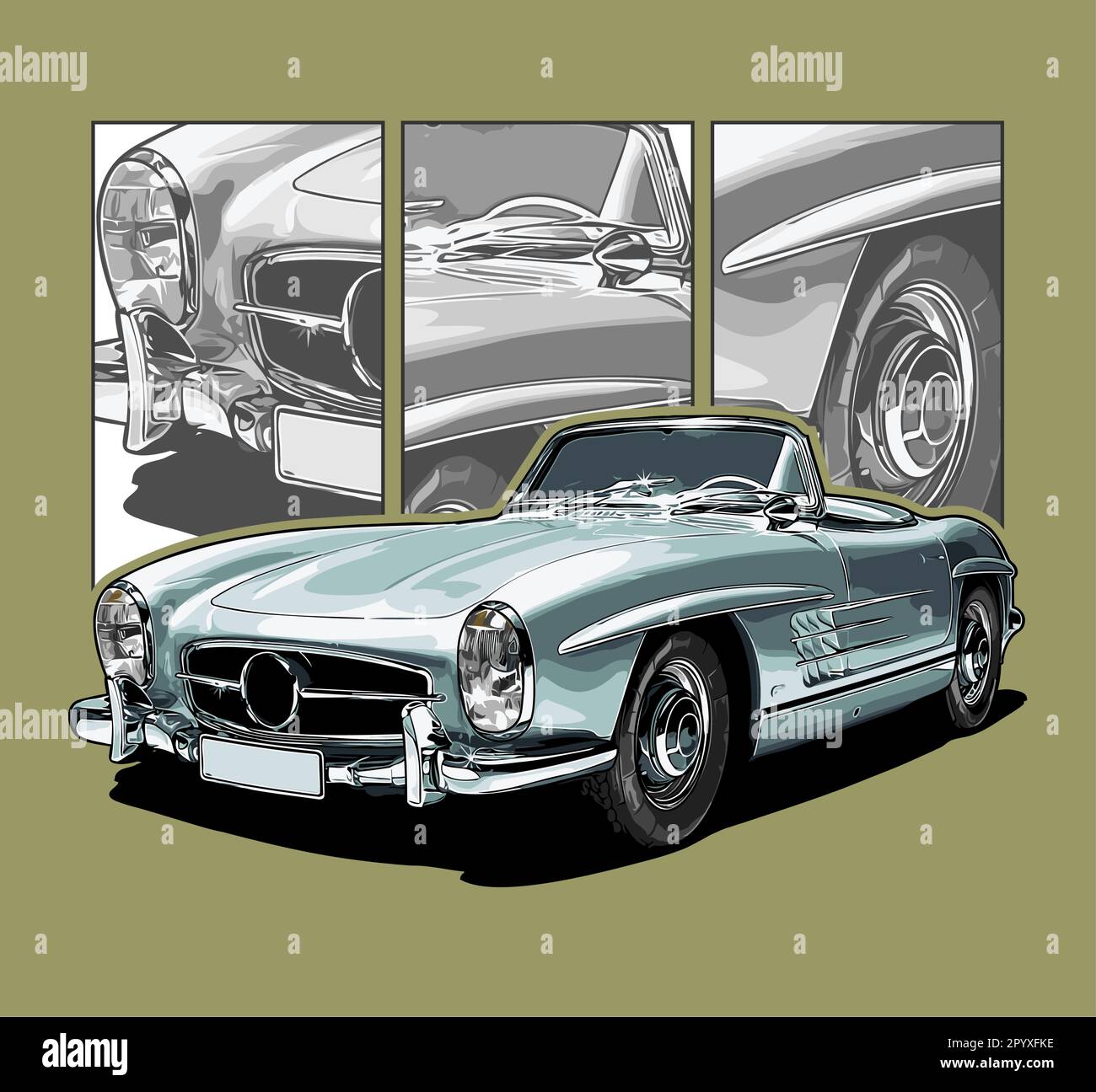 classic car vector template Stock Vector Image & Art - Alamy