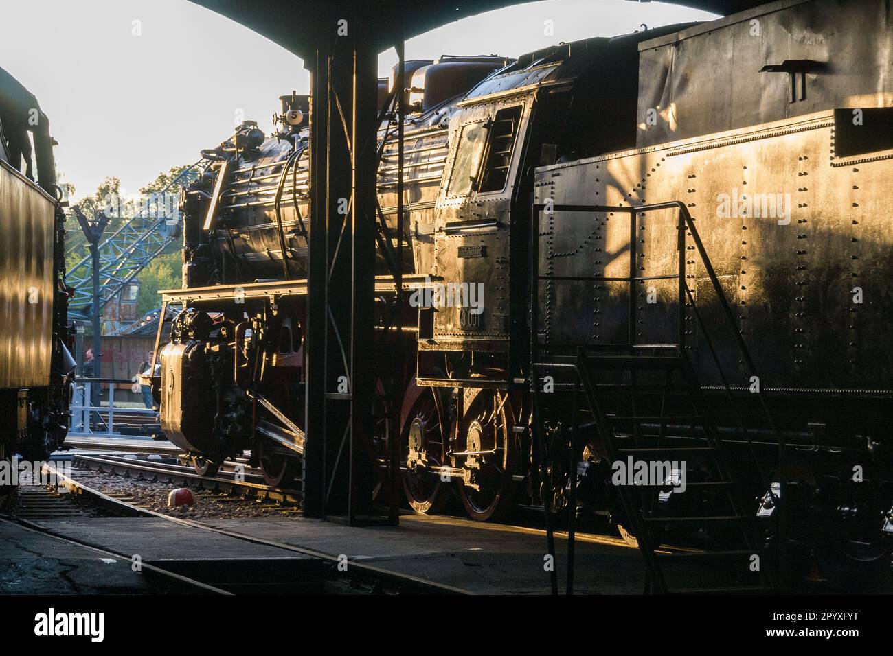 The engine shed at Hilbersdorf Stock Photo - Alamy