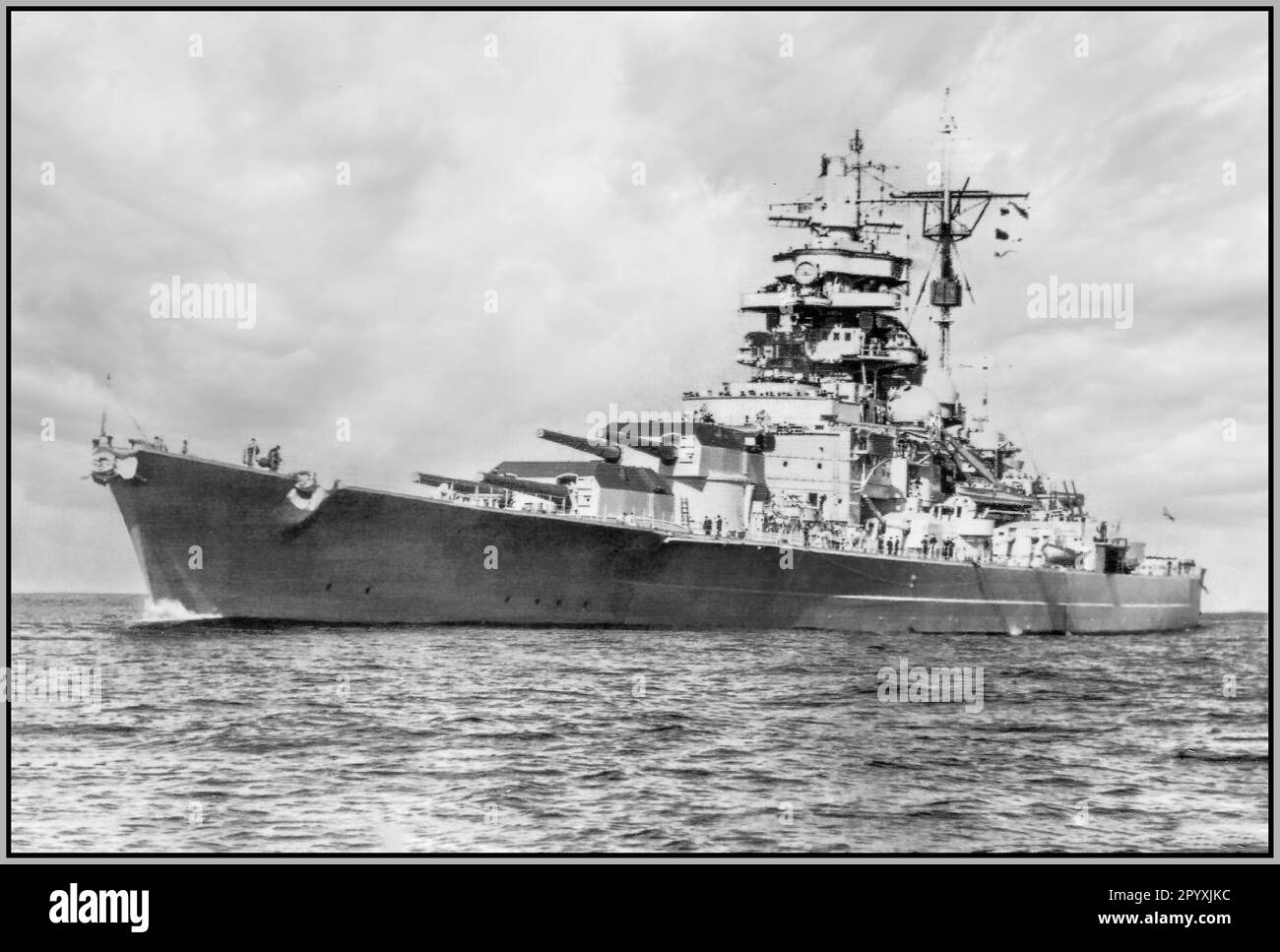 Ww2 tirpitz second of two bismarck class battleships hi-res stock ...
