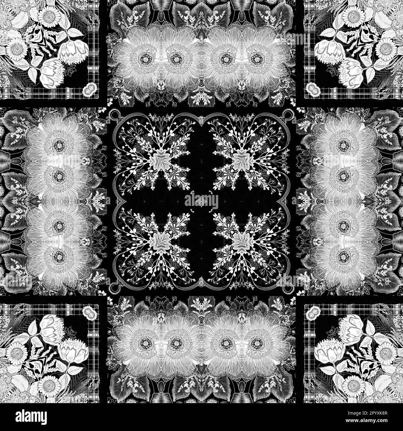 Black lacy scarf Black and White Stock Photos & Images - Alamy