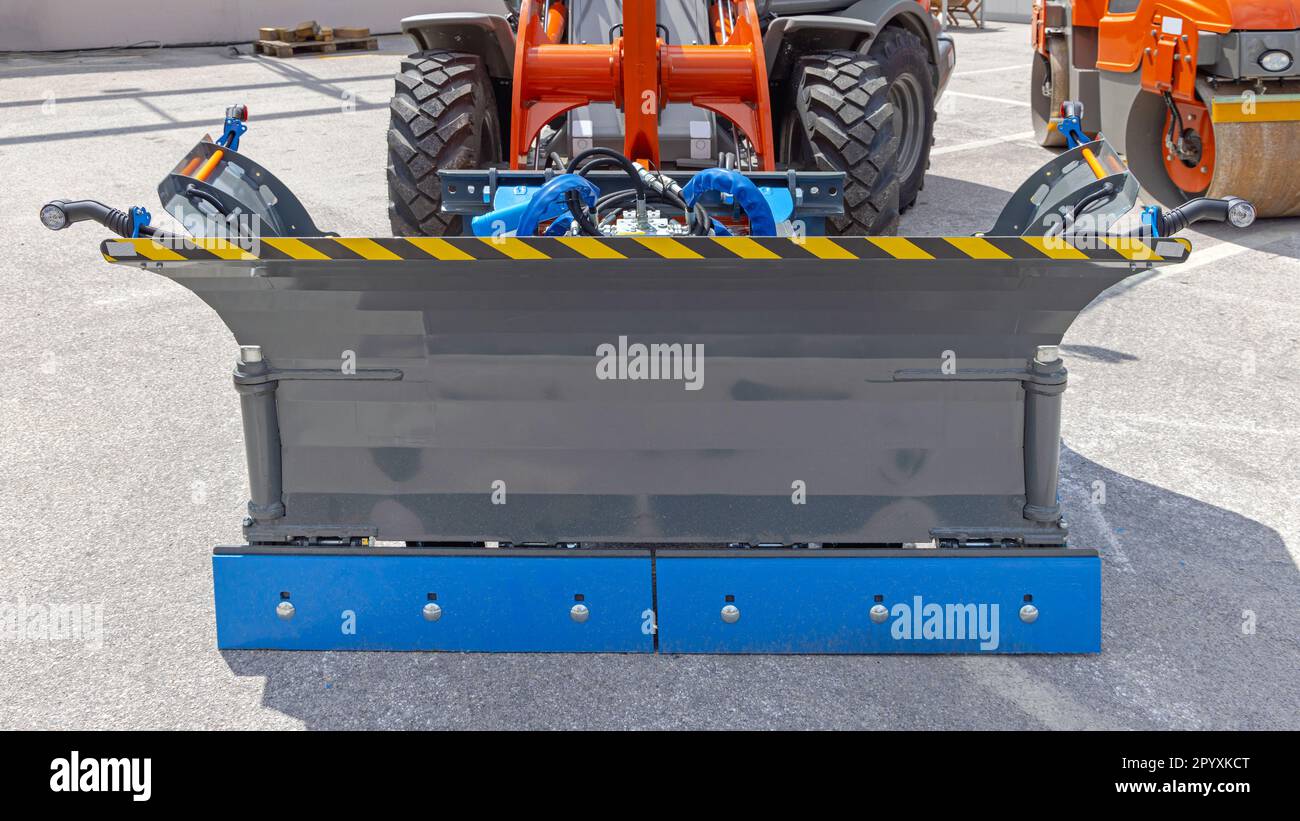 High Performance Snow Plow U Shape With Wings Front Stock Photo - Alamy