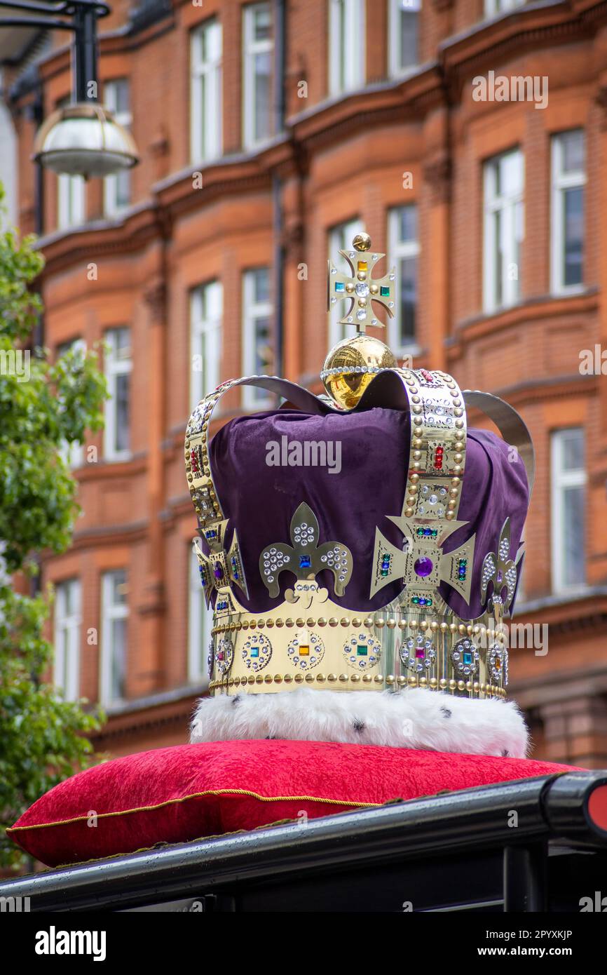 London, UK. 05th May, 2023. Oxford Street Bus Stops Embrace Royal ...