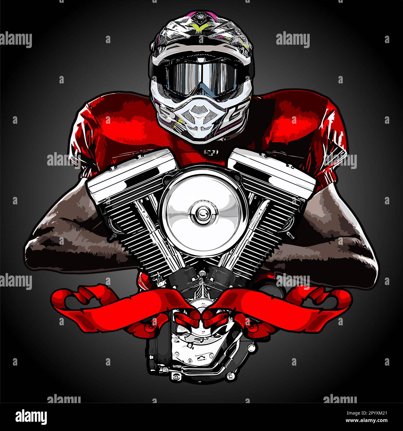 Classic v twin Stock Vector Images - Alamy