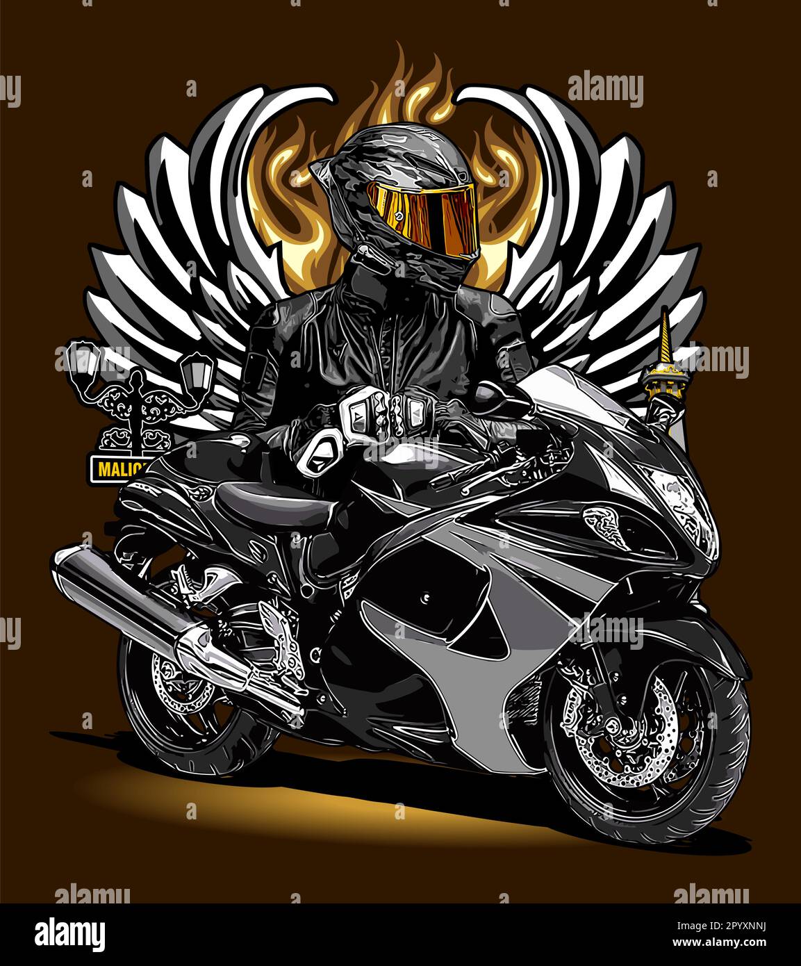 motorcycles vector template Stock Vector Image & Art - Alamy