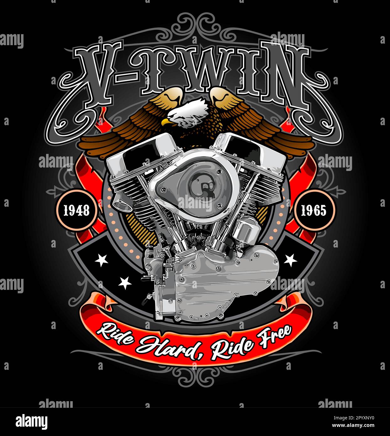 V twin twin cylinder Stock Vector Images - Alamy