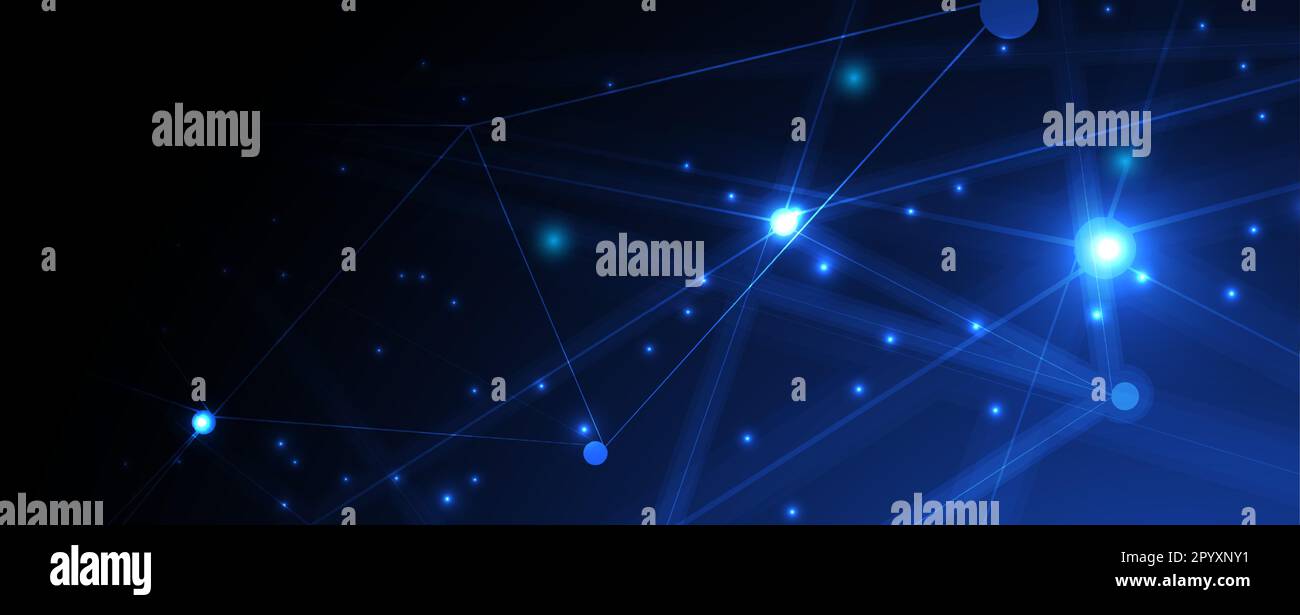 Neural network concept. Connected cells with links. High technology process. Abstract futuristic ...