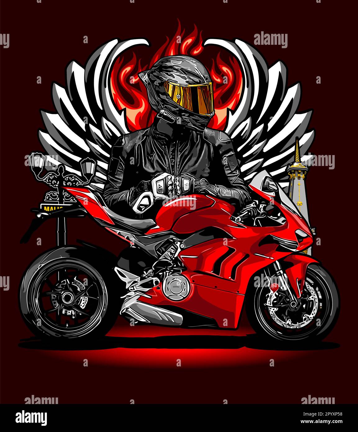 motorcycles vector template Stock Vector Image & Art - Alamy