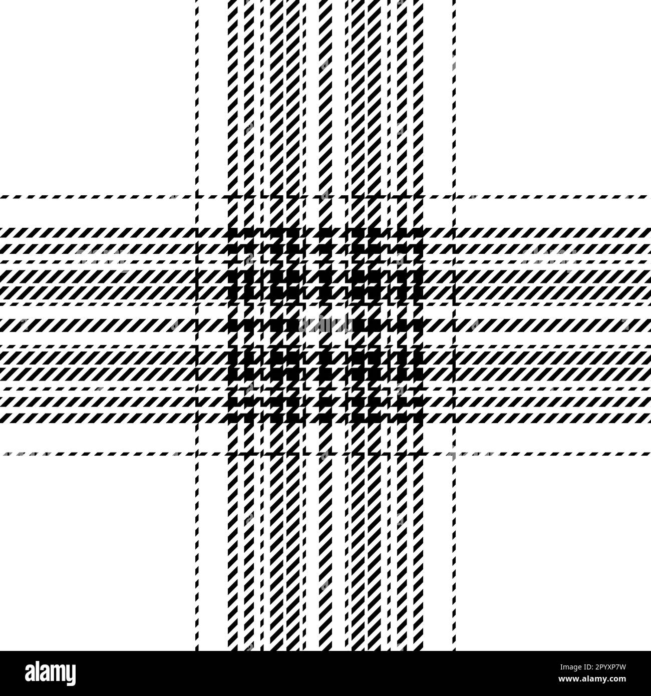 Plaid check pattern black white. Seamless fabric texture. Tartan ...