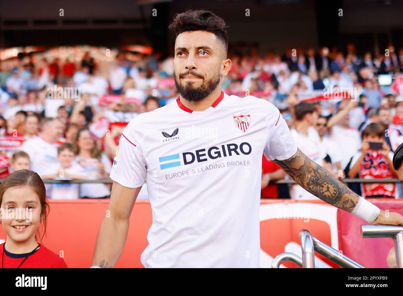 Seville, Spain. 04th May, 2023. Alex Telles (3) of Sevilla FC seen ...