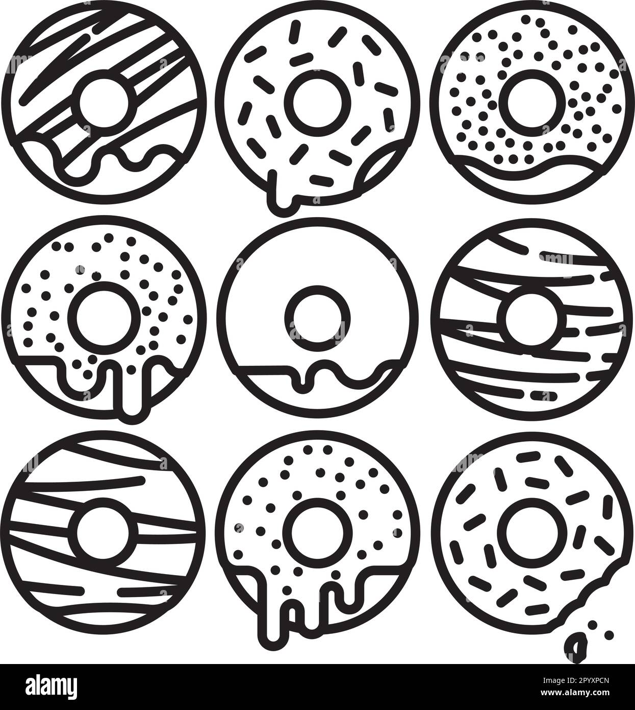 Sweet donut icon on Stock Vector Images - Alamy