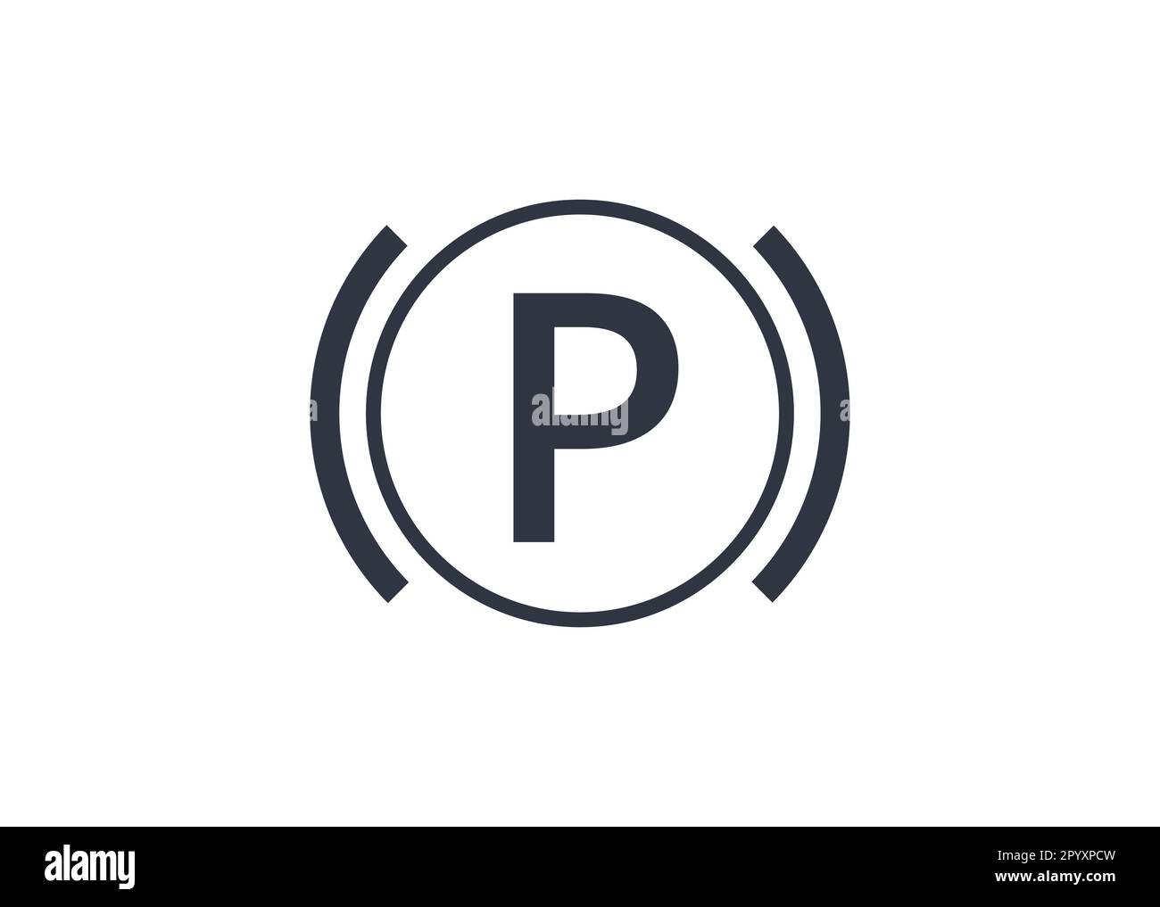 Isolated Parking Brake Symbol. Concept of Automotive Industry Stock ...