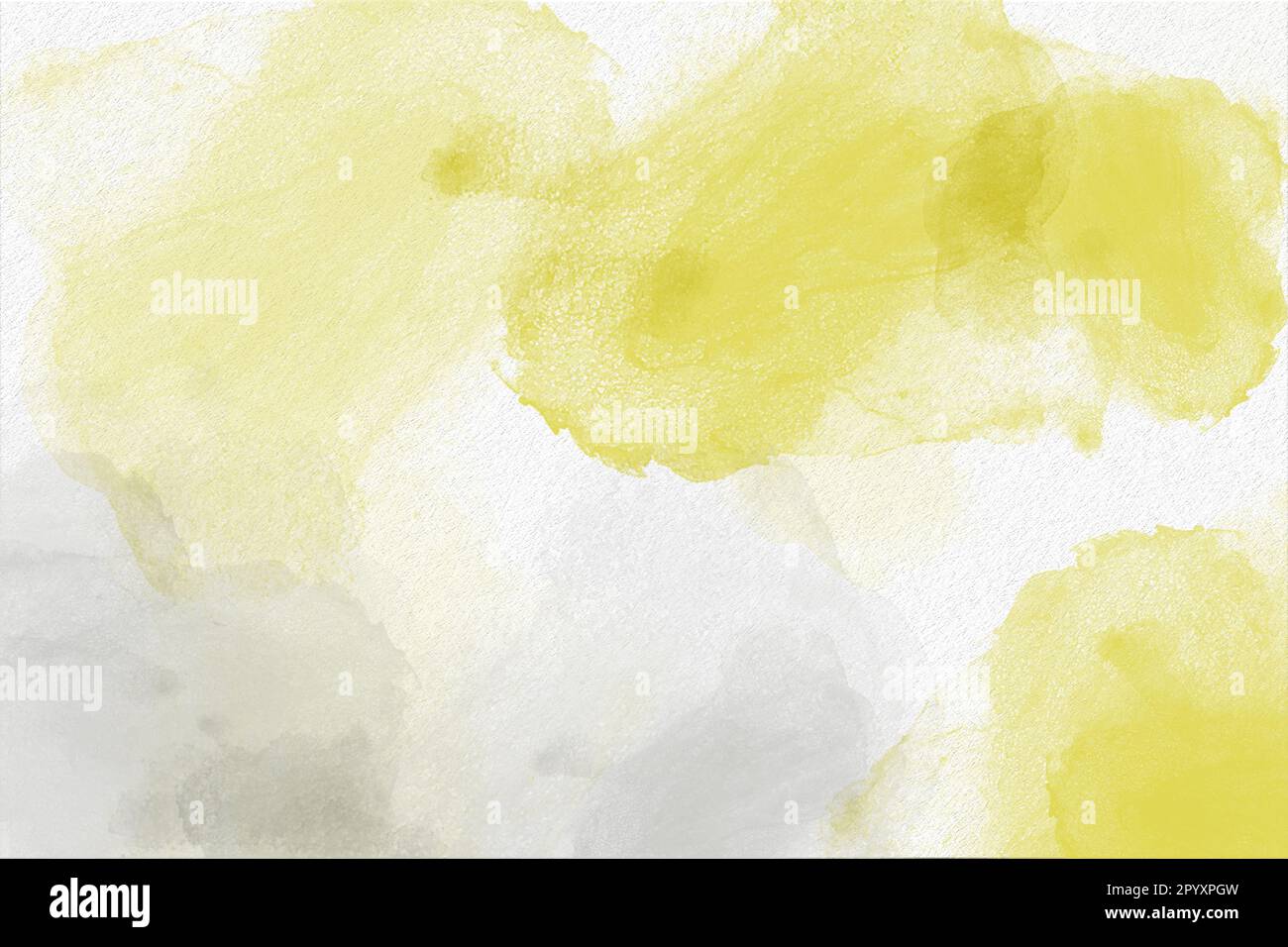 Yellow and grey watercolor, ink, abstract background. Olive abstract ...