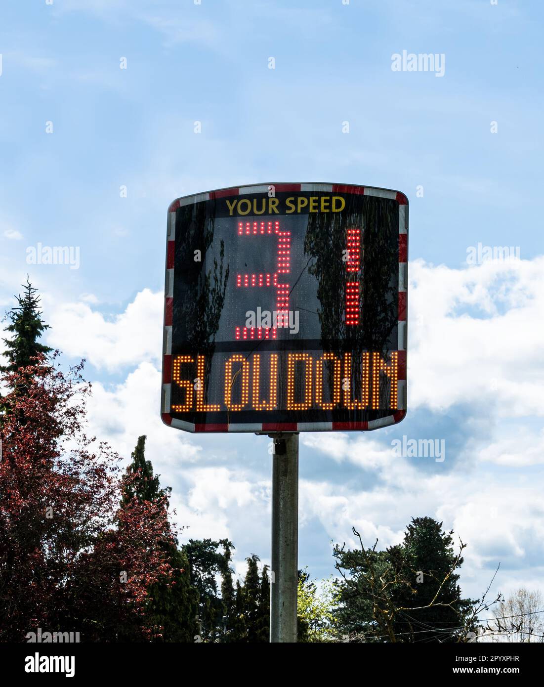 Electronic speed monitor, England, United Kingdom Stock Photo - Alamy