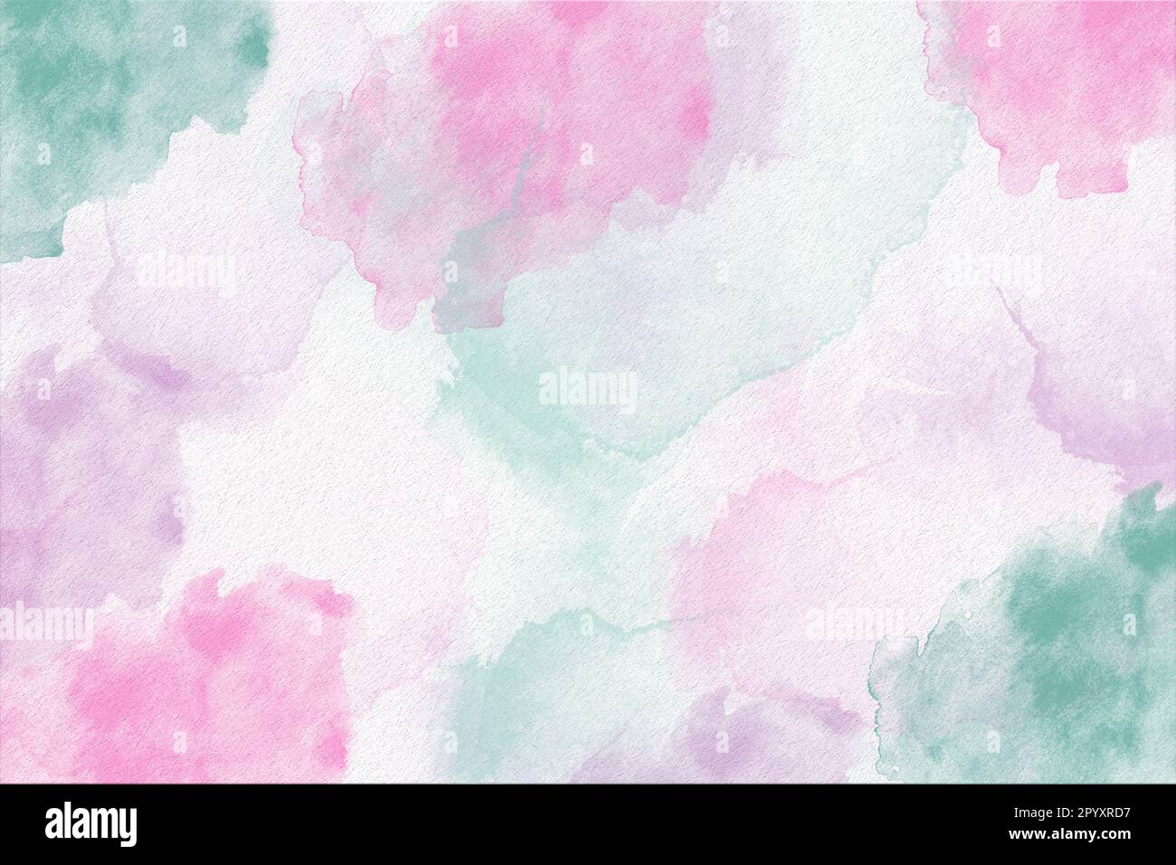 Light pink and green watercolor, ink, abstract background texture ...