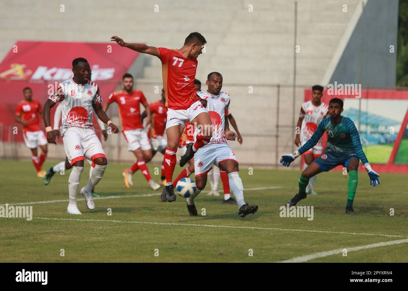 Bashundhara King Uzbekistan player Asror Gafurov (Red J-77) during the ...