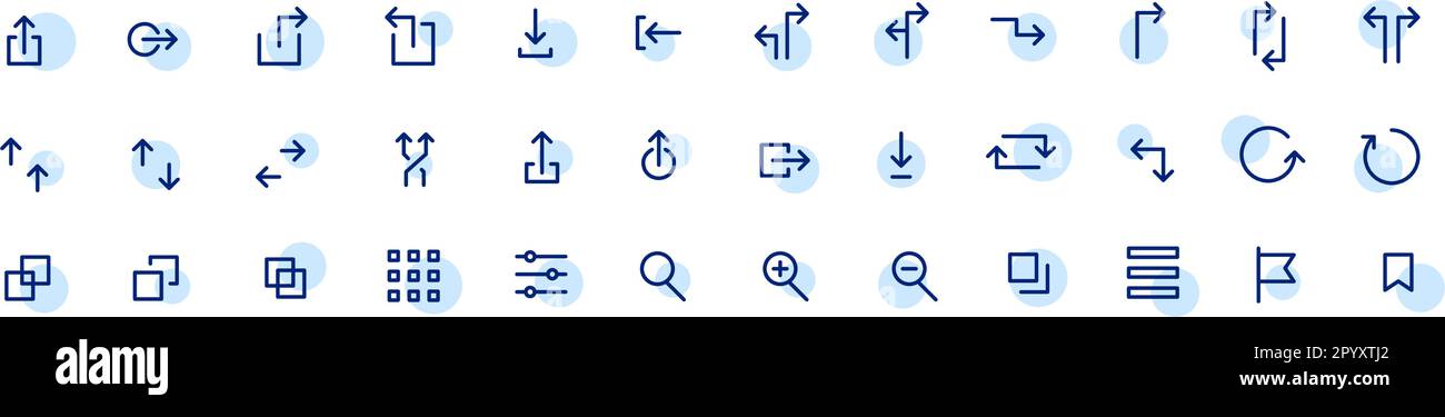 Simple minimalistic ui icons. Download, file type. Website navigation ...