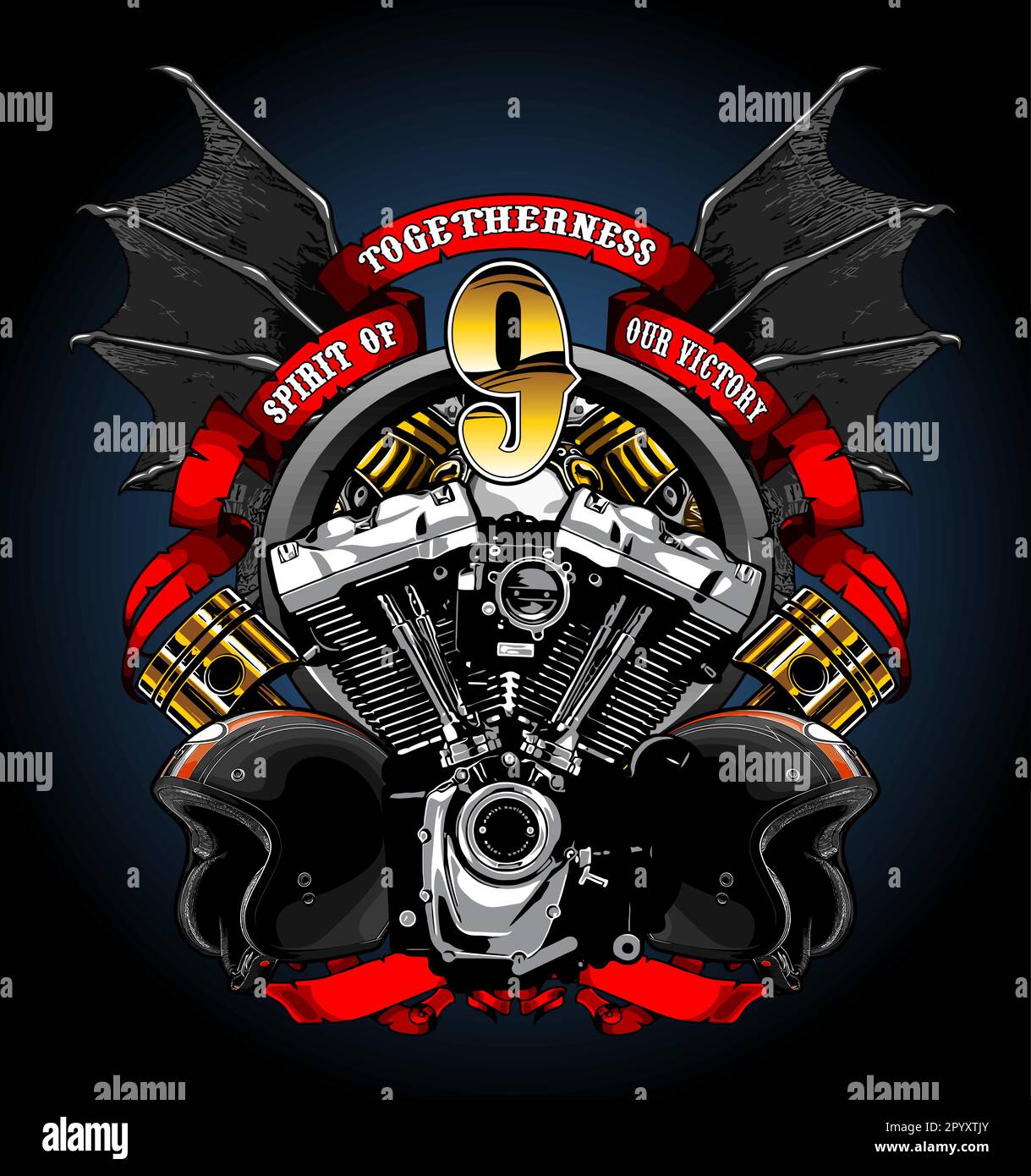 Classic v twin Stock Vector Images - Alamy