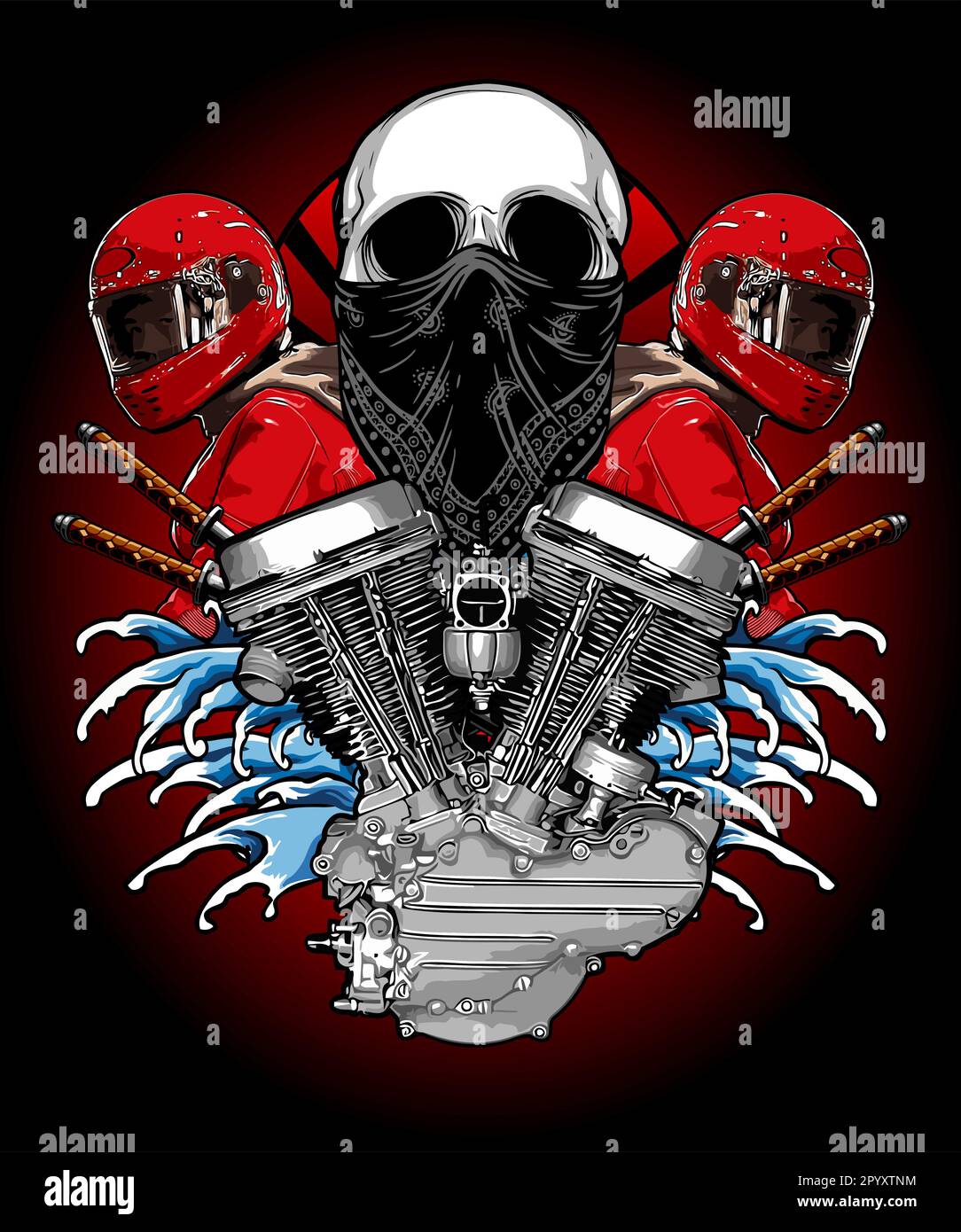 Classic v twin Stock Vector Images - Alamy