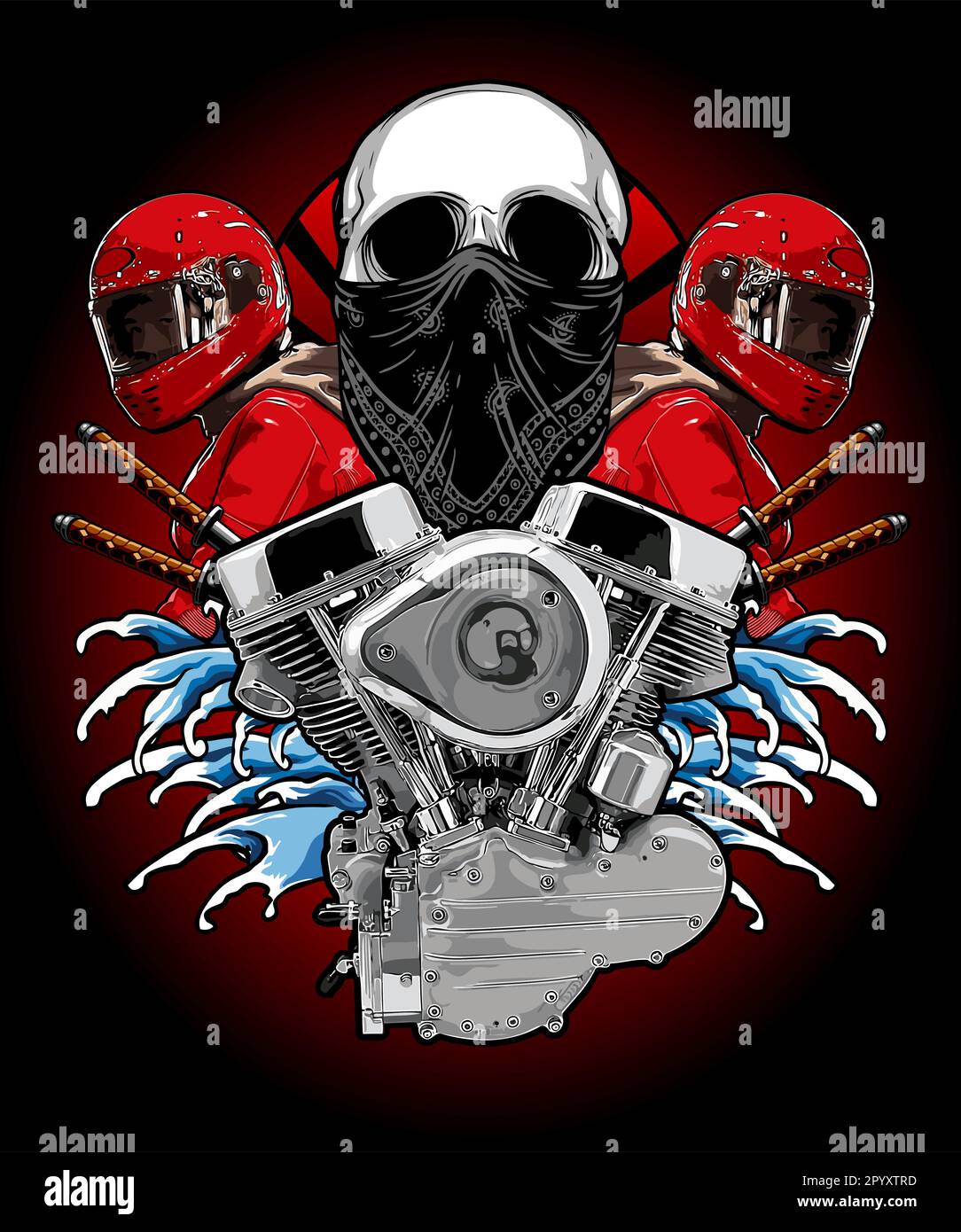 Classic v twin Stock Vector Images - Alamy