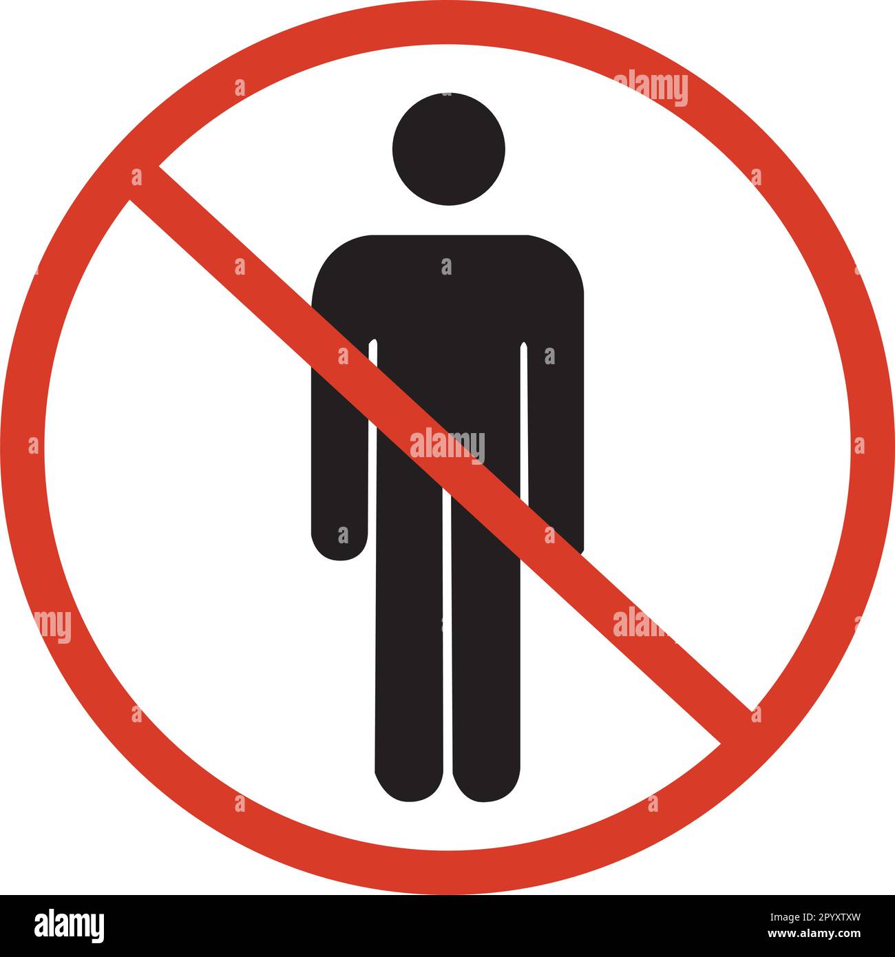 Sign of forbidden passage on a white background Stock Vector Image ...