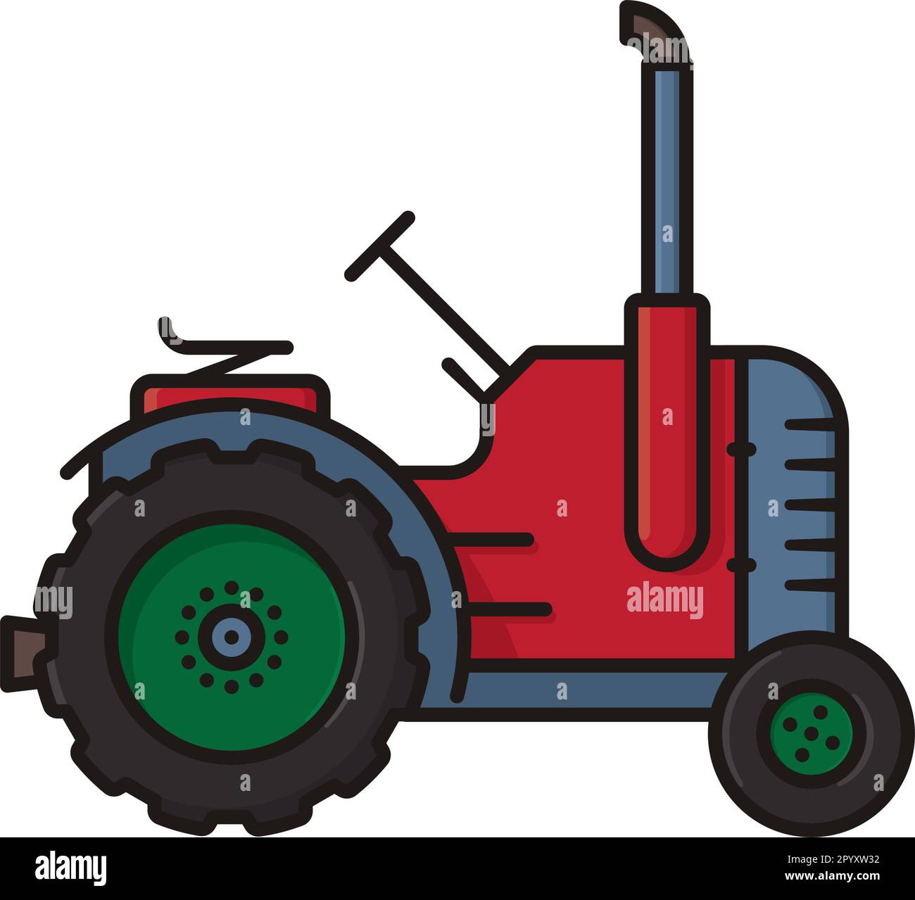 Tractor isolated vector illustration for National Farm Workers Day on ...