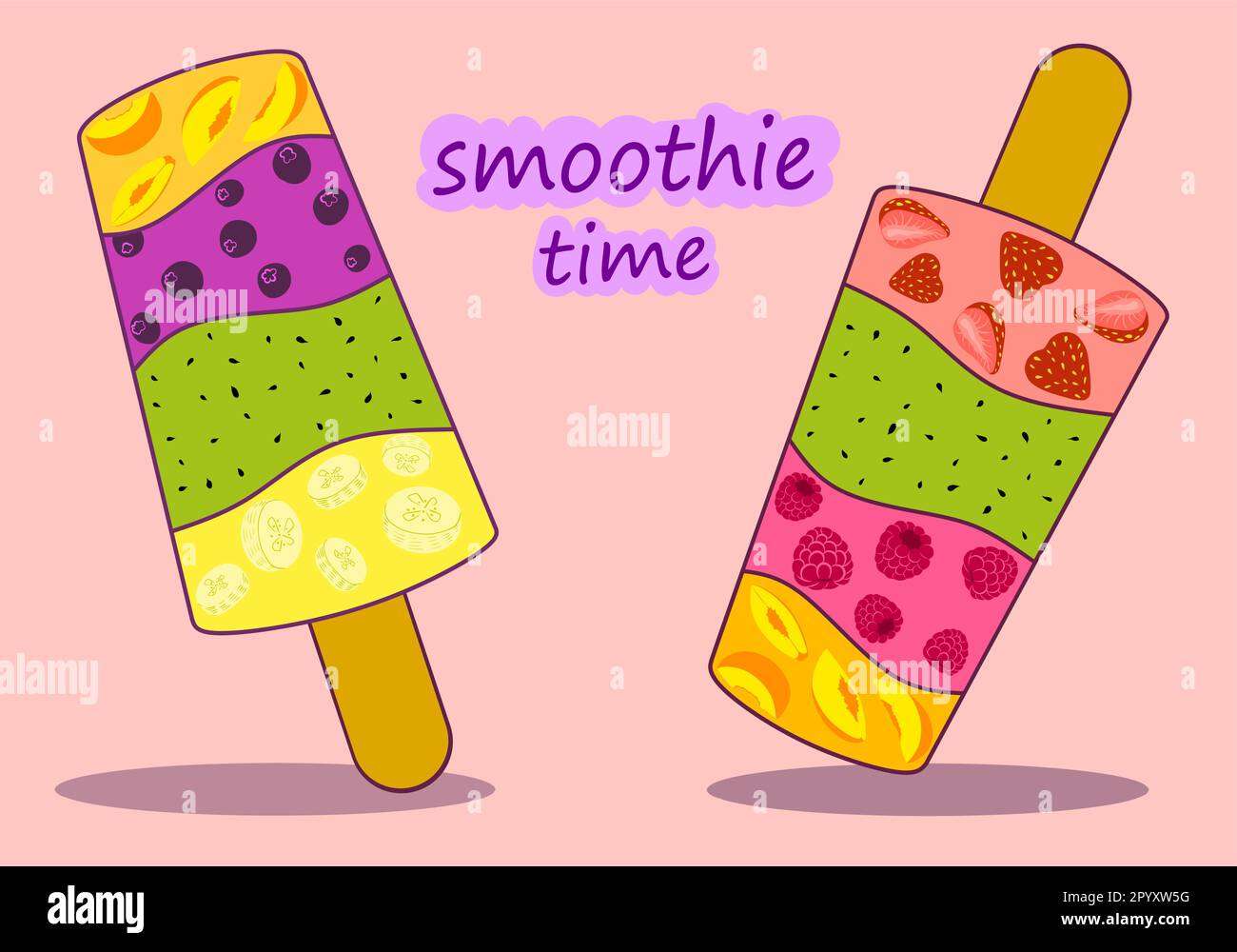 Set of smoothies with fresh fruits isolated on white background ...