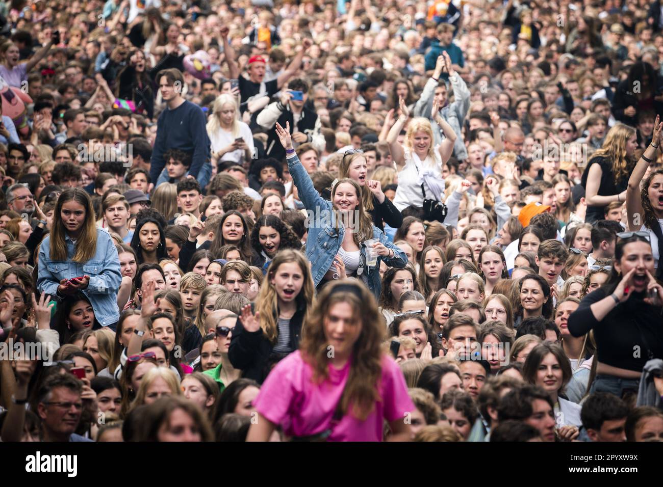 HAARLEM - Visitors during the Bevrijdingspop festival in Haarlem ...