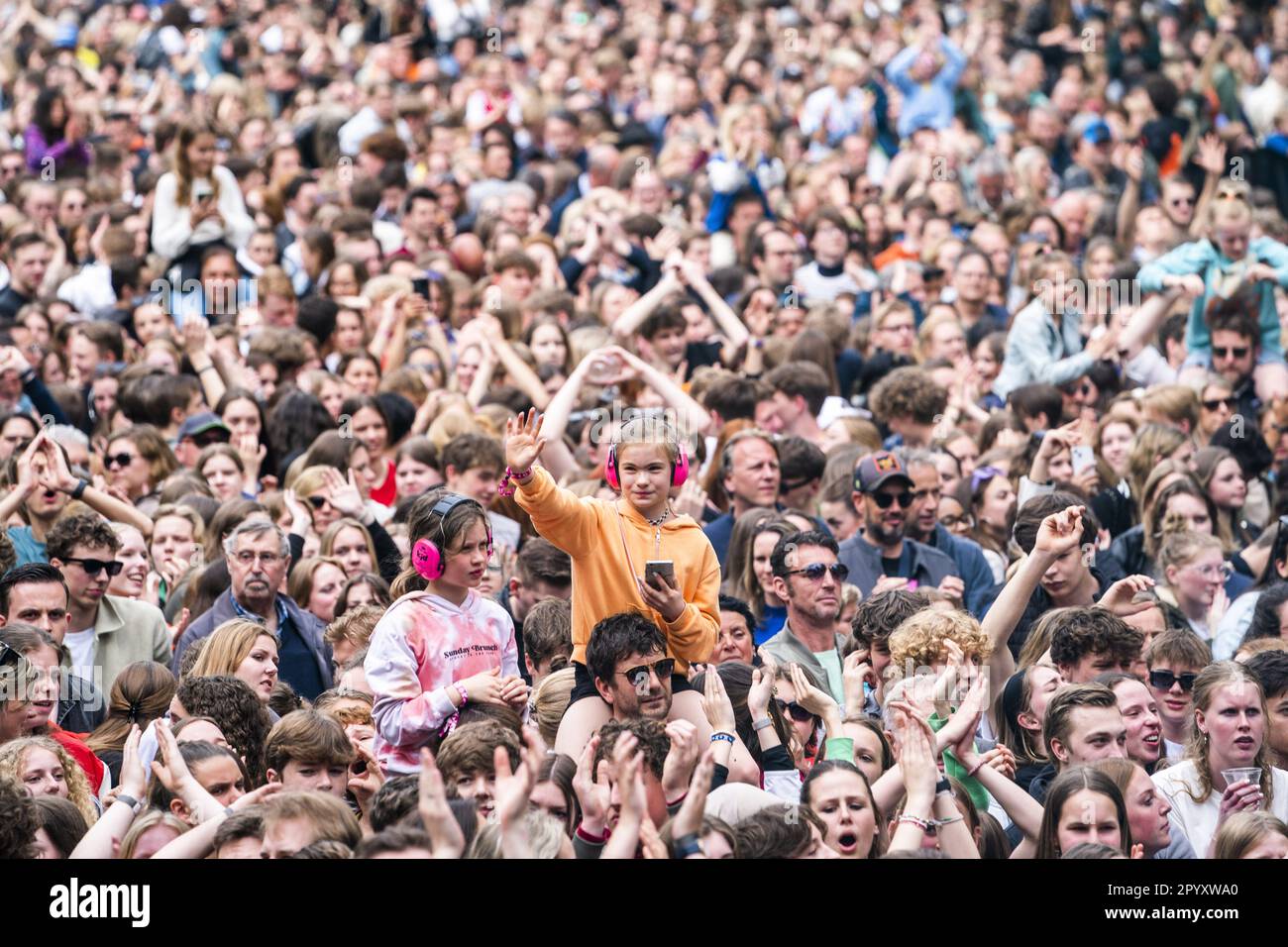 HAARLEM - Visitors during the Bevrijdingspop festival in Haarlem ...