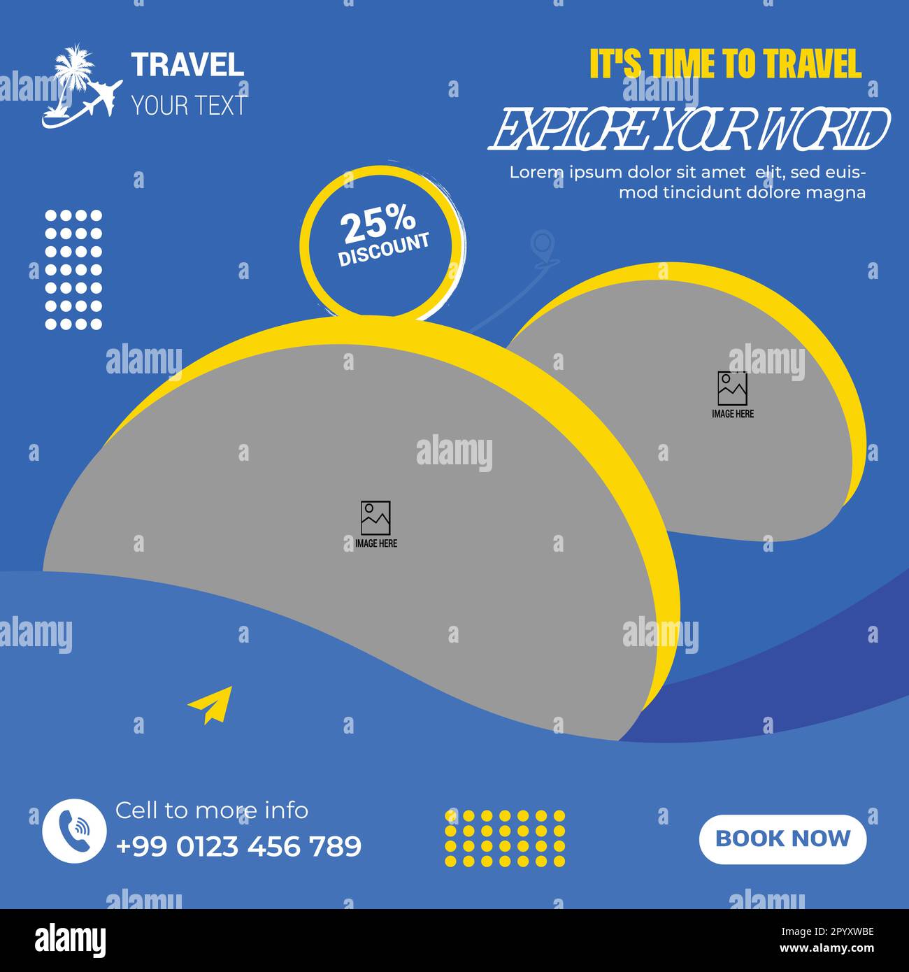 Travel social media post vector vectors hi-res stock photography and ...