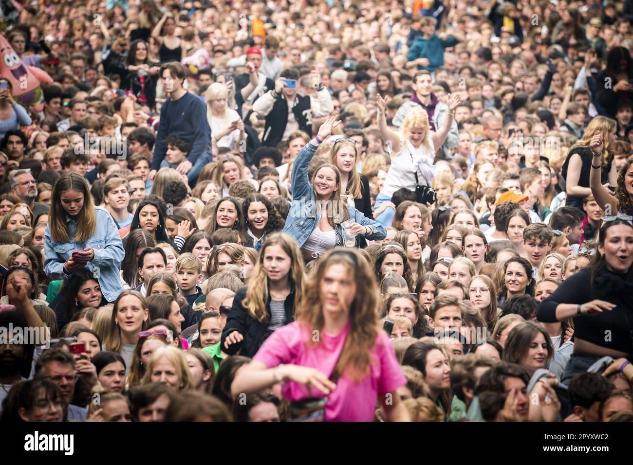HAARLEM - Visitors during the Bevrijdingspop festival in Haarlem ...