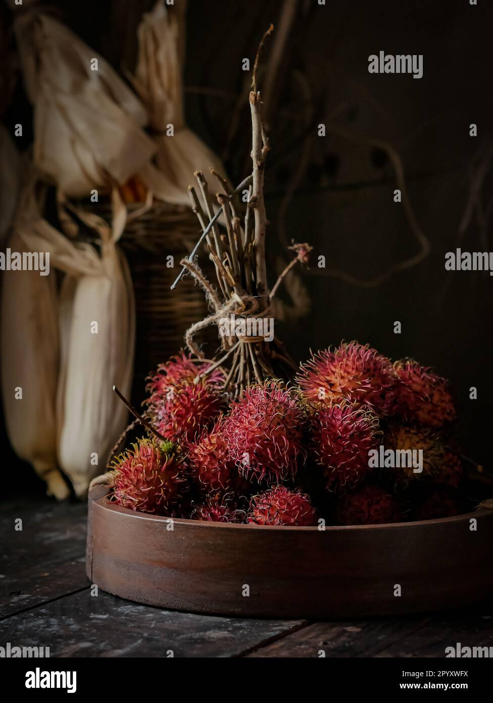 Rambutans, tropical fruits from Indonesia in close up view Stock Photo ...