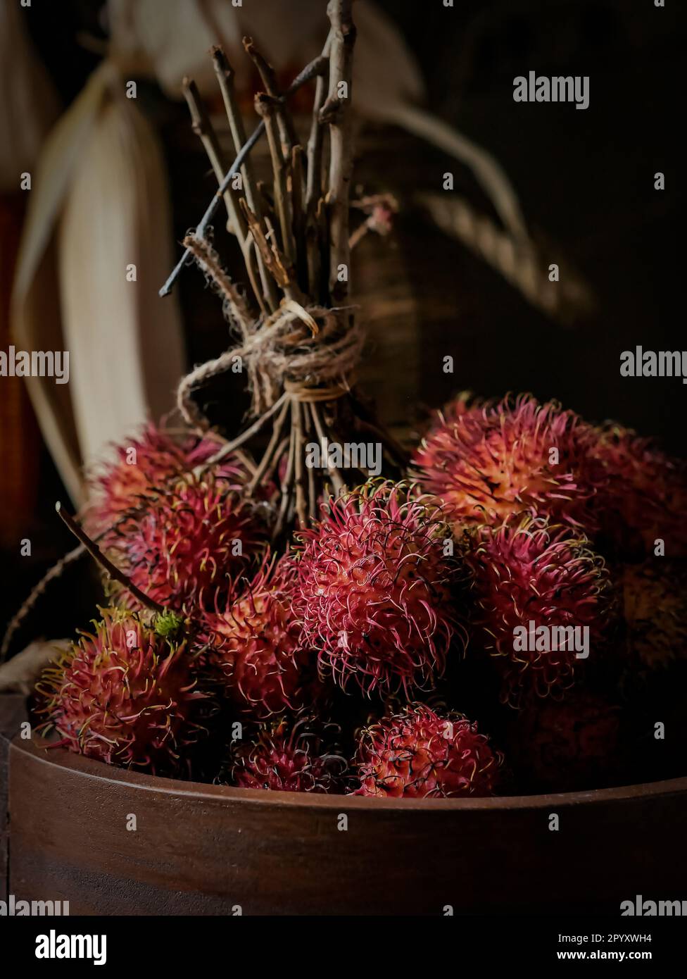 Rambutans, tropical fruits from Indonesia in close up view Stock Photo ...