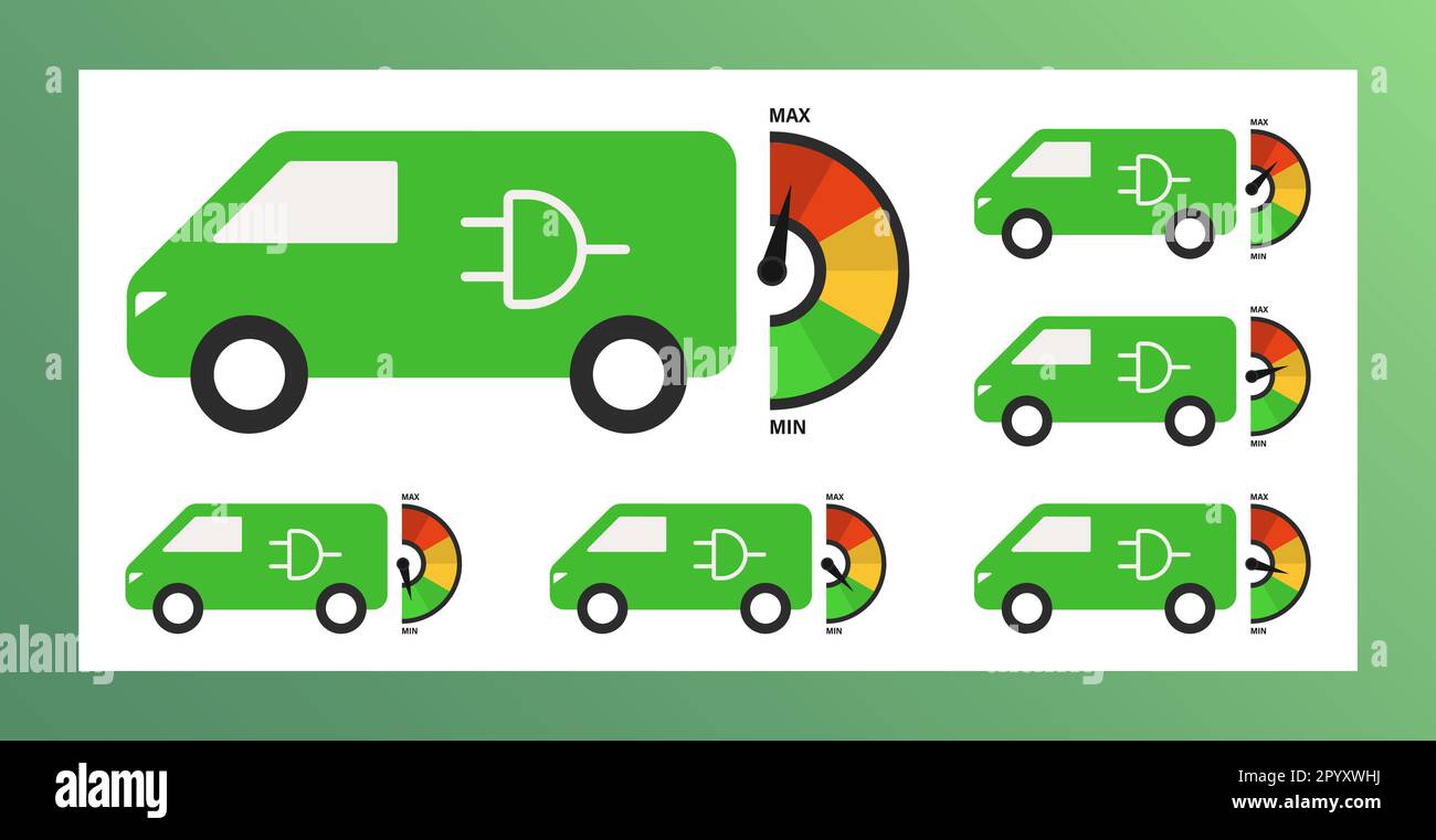 Set of icons of electric cars. The concept of using alternative energy ... Set of icons of electric cars. The concept of using alternative energy ...