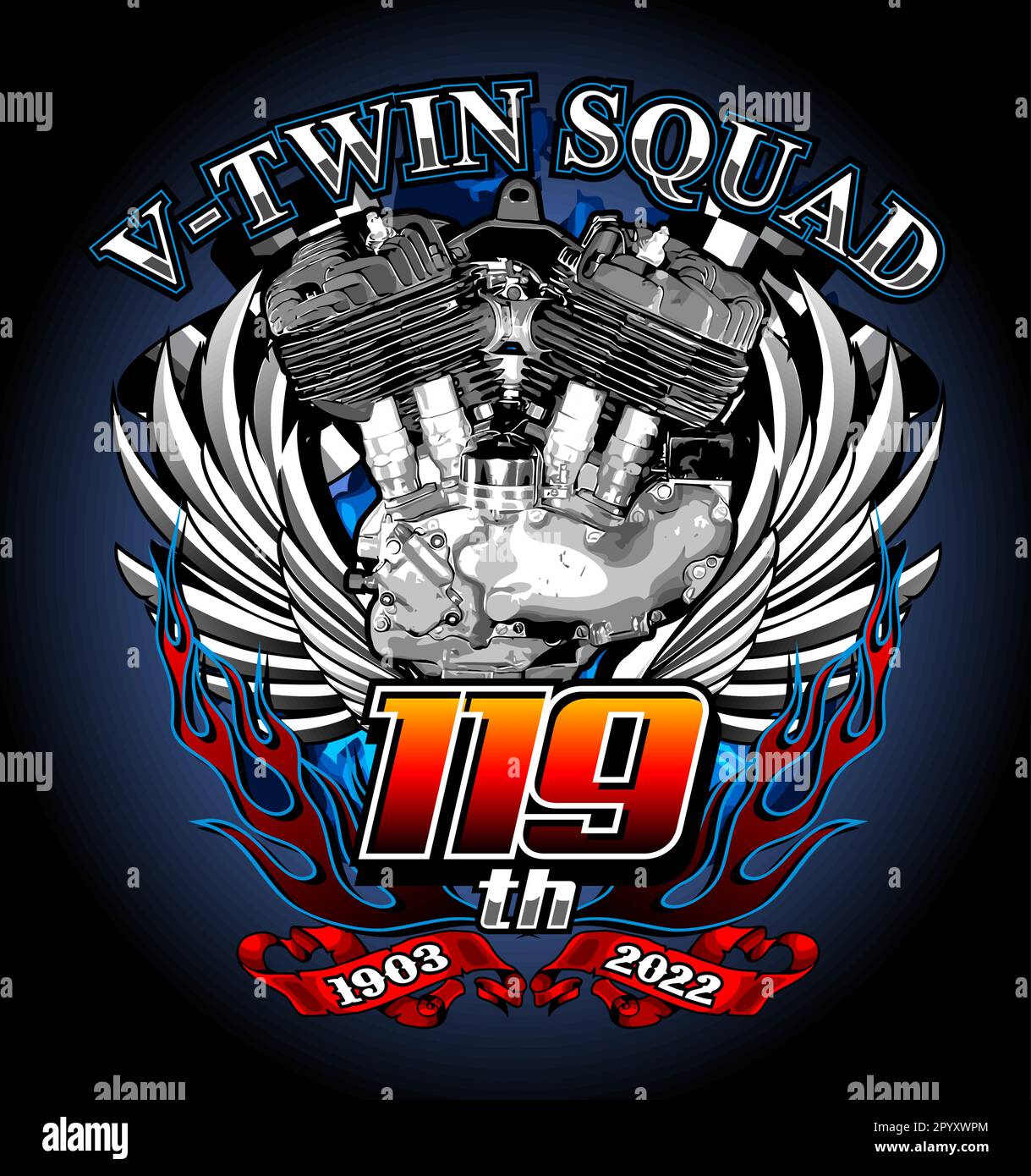 V twin twin cylinder Stock Vector Images - Alamy