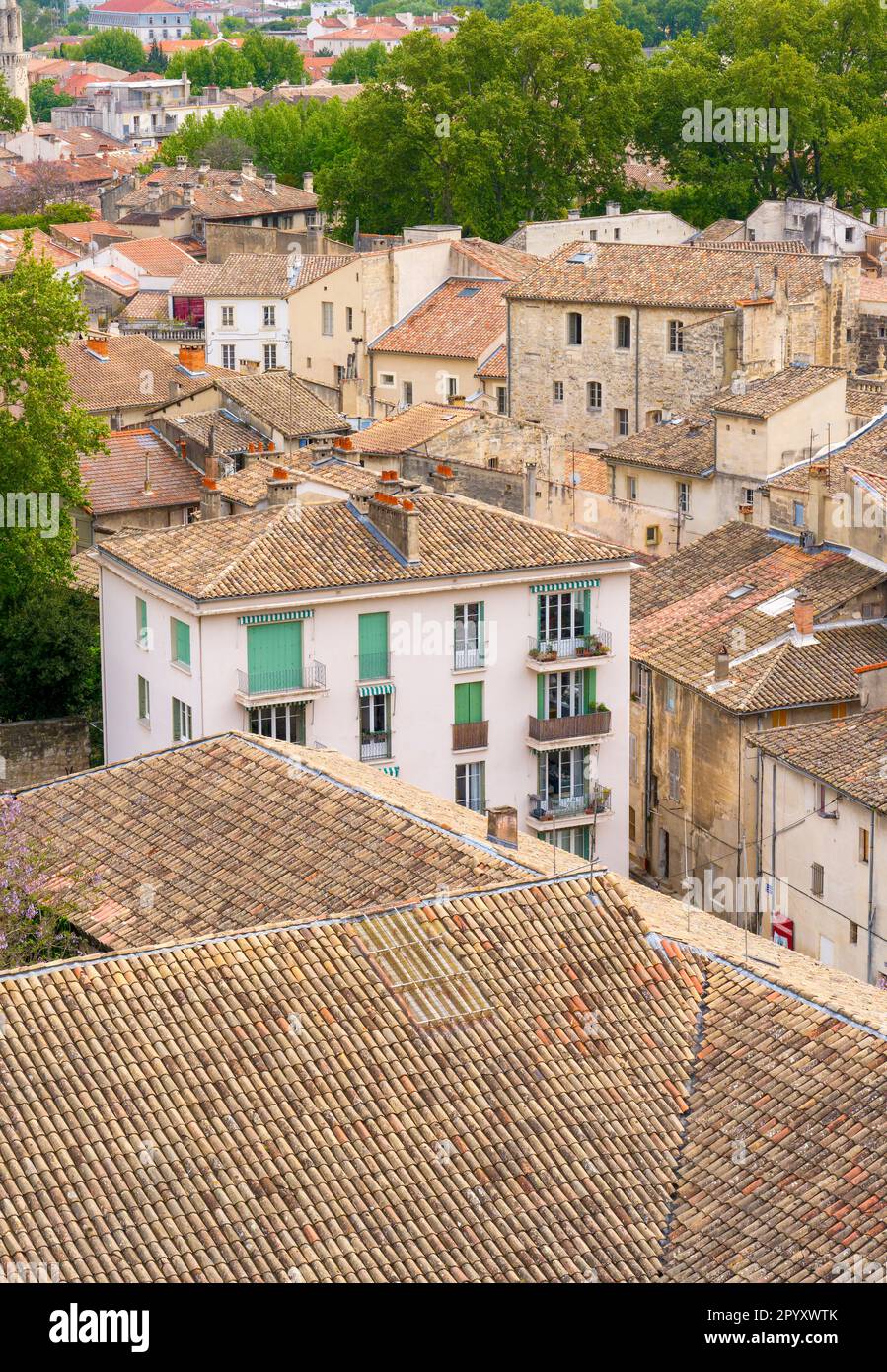 View over the rooftops of the town hi-res stock photography and images ...