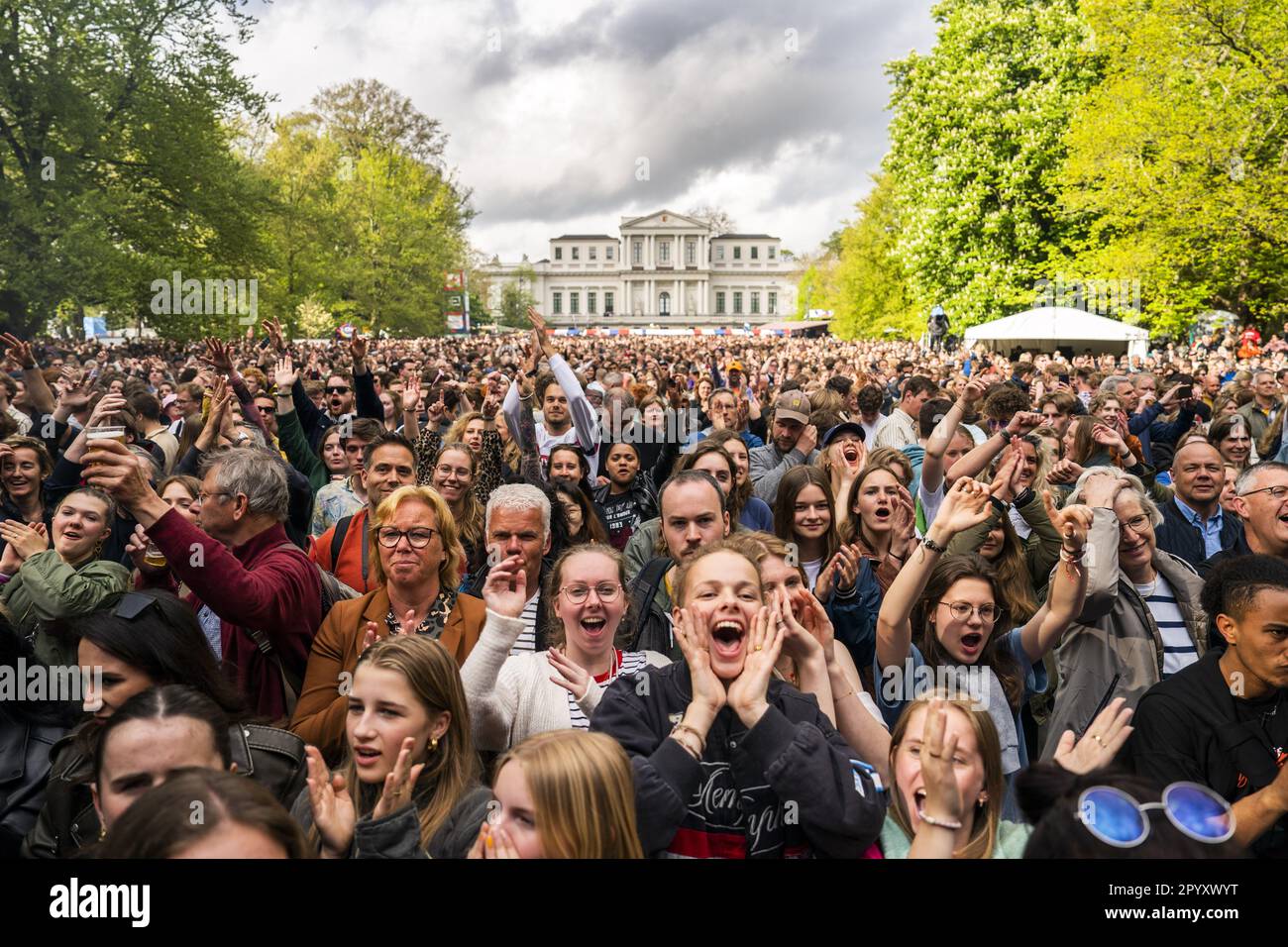 HAARLEM - Visitors during the Bevrijdingspop festival in Haarlem ...