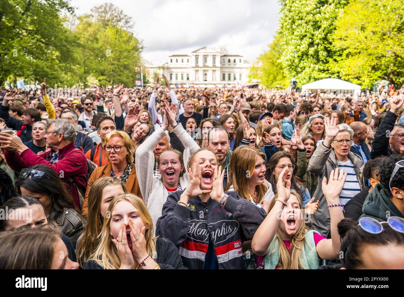 HAARLEM - Visitors during the Bevrijdingspop festival in Haarlem ...