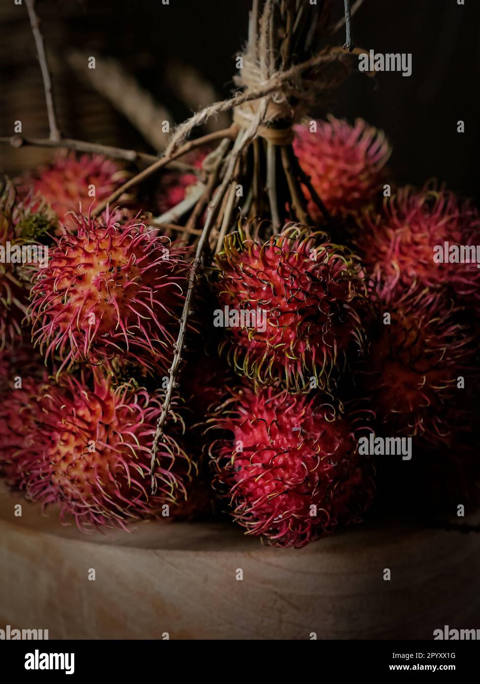 Rambutans, tropical fruits from Indonesia in close up view Stock Photo ...