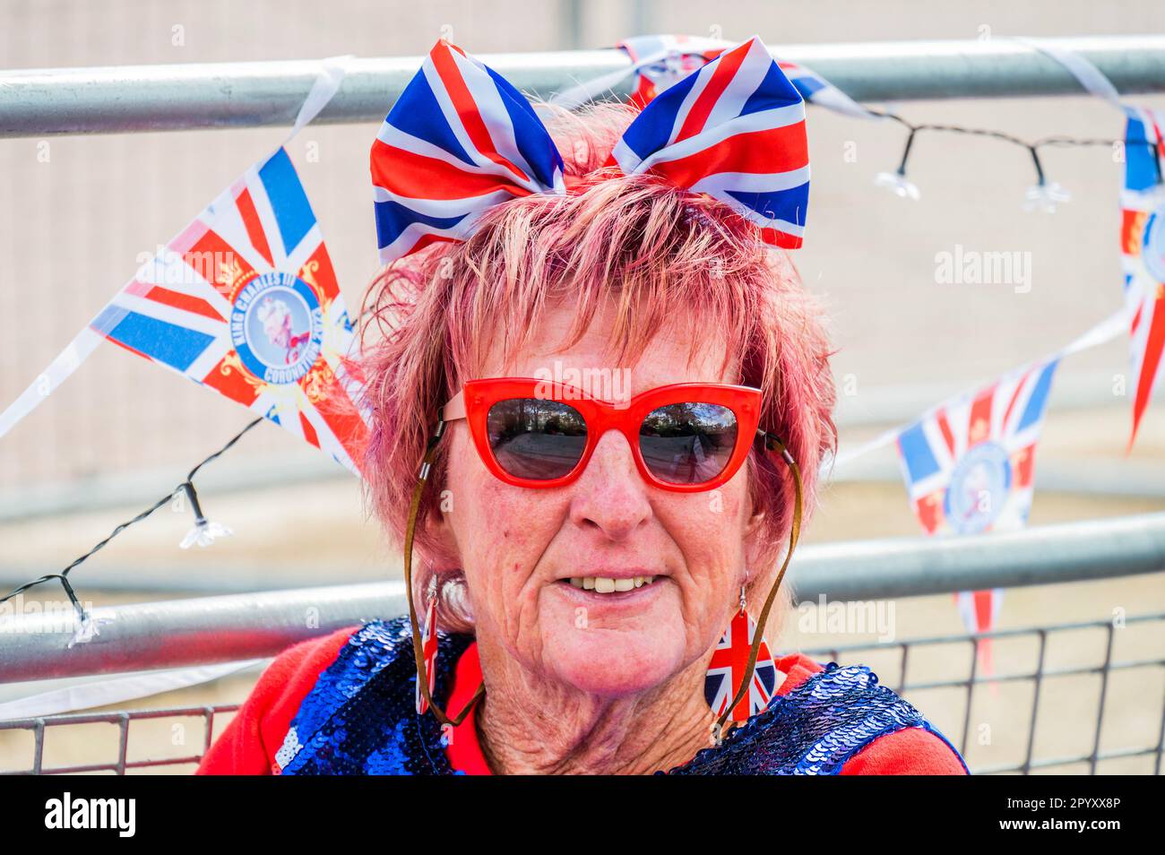 London, UK. 5th May, 2023. Sally and Georgie from Essex arrived today ...