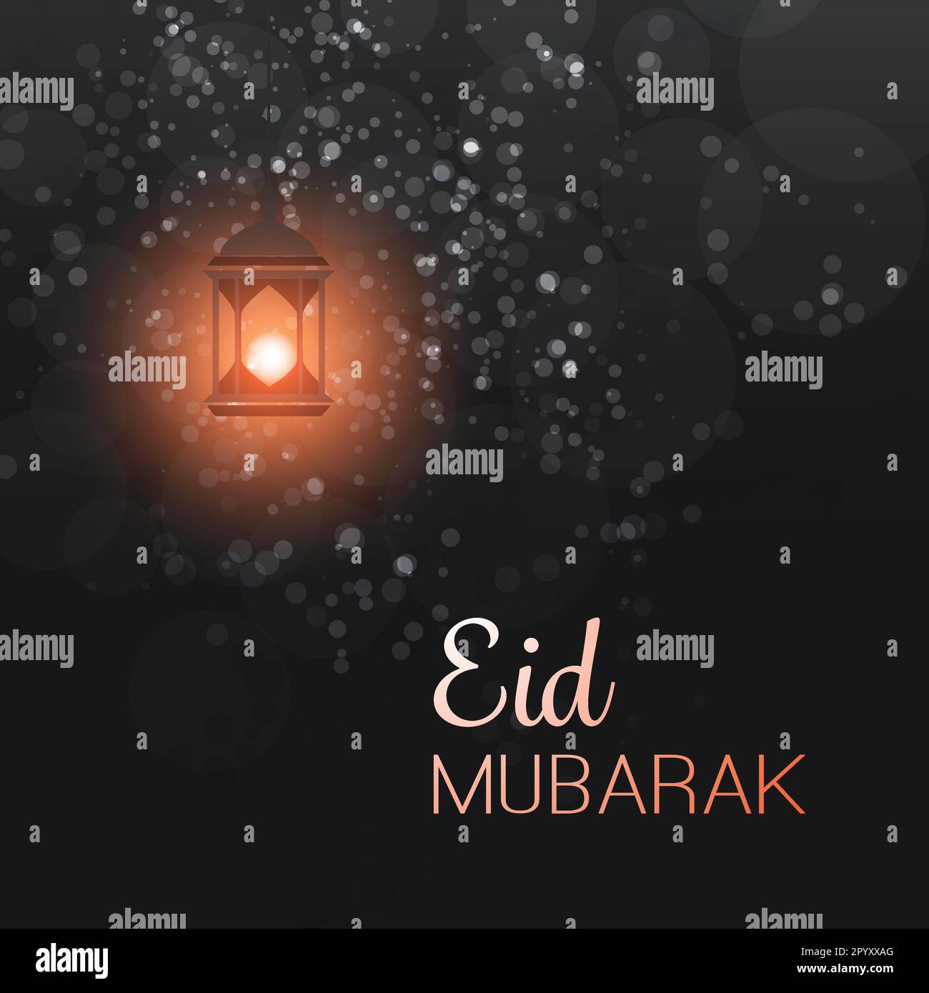 Eid Mubarak - Moon in the Sky - Vector Design Concept for Muslim ...