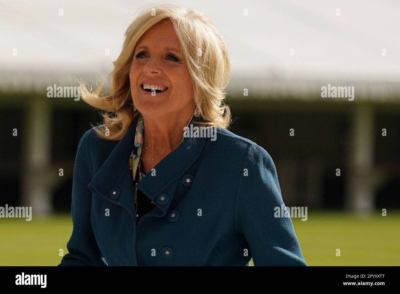 The First Lady of the United States, Jill Biden arrives at Buckingham ...