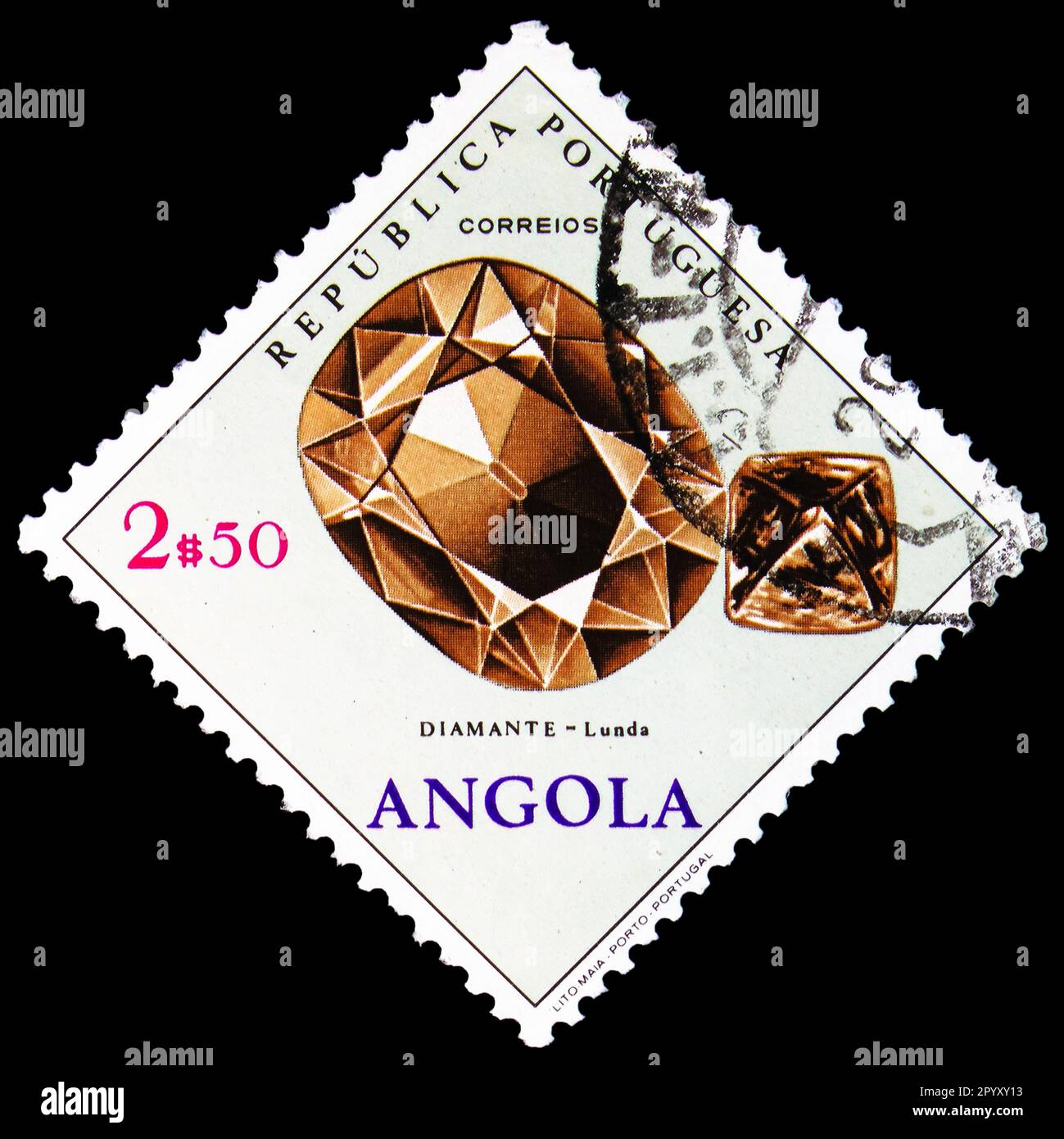 MOSCOW, RUSSIA - APRIL 08, 2023: Postage stamp printed in Angola shows ...