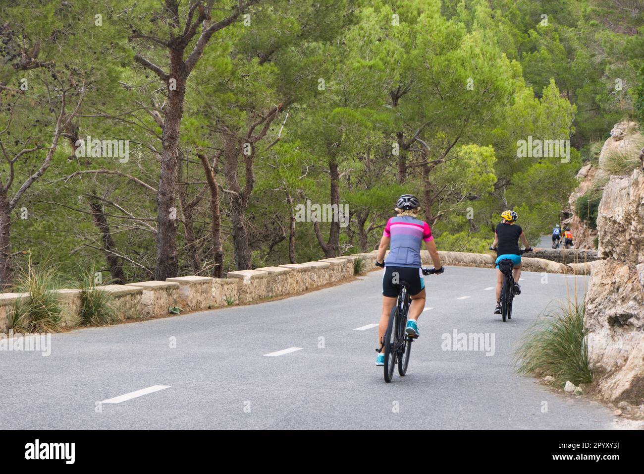 Biking in Spain (Mallorca Stock Photo - Alamy