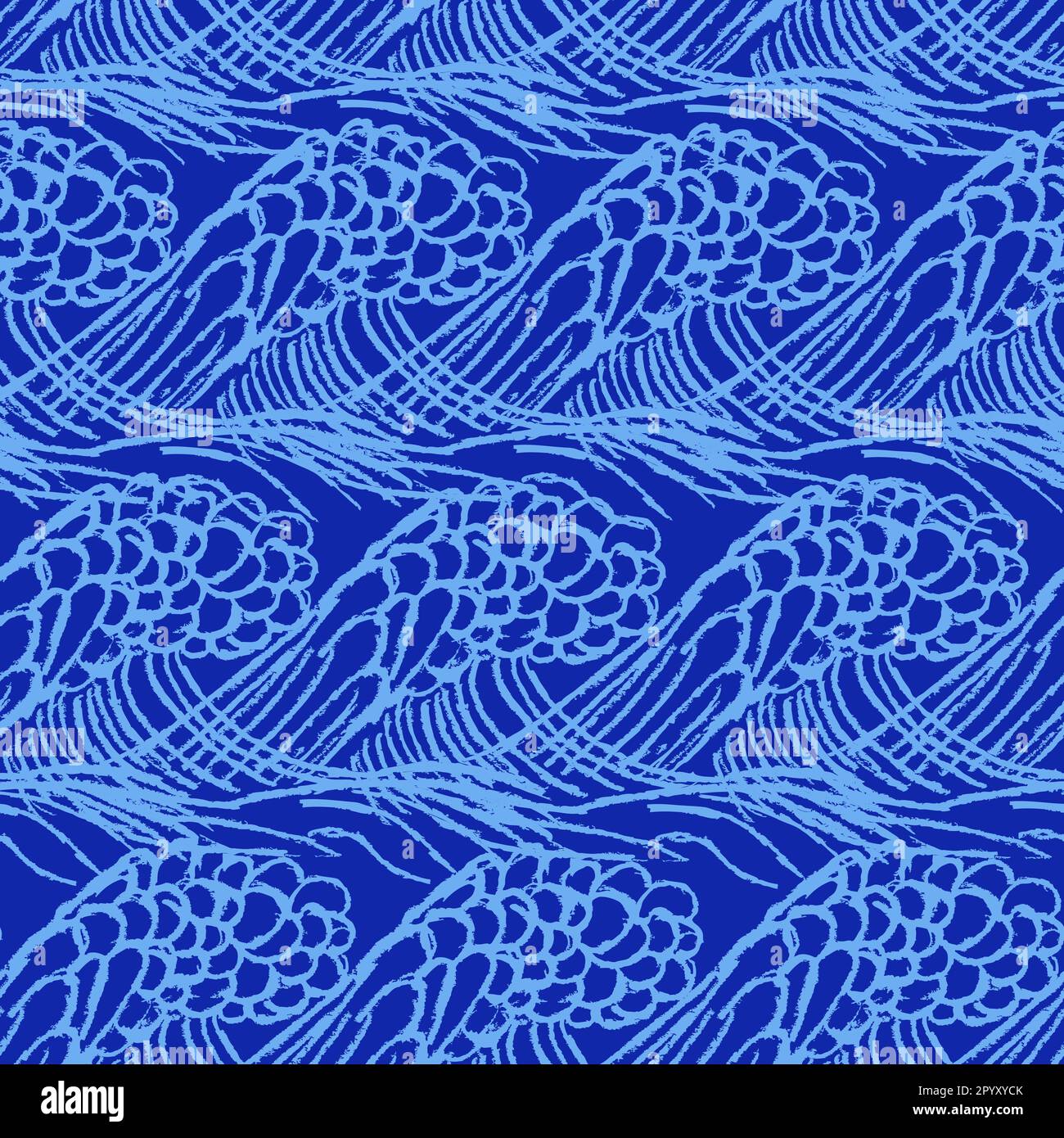 Blue ocean wave Stock Vector Images - Alamy