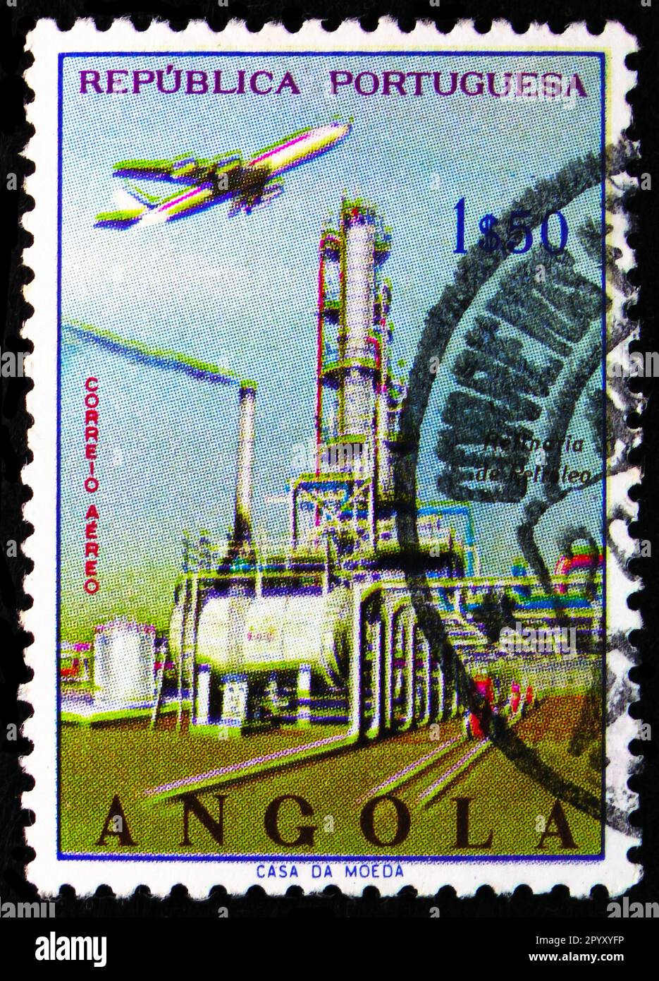 MOSCOW, RUSSIA - APRIL 08, 2023: Postage stamp printed in Angola shows ...