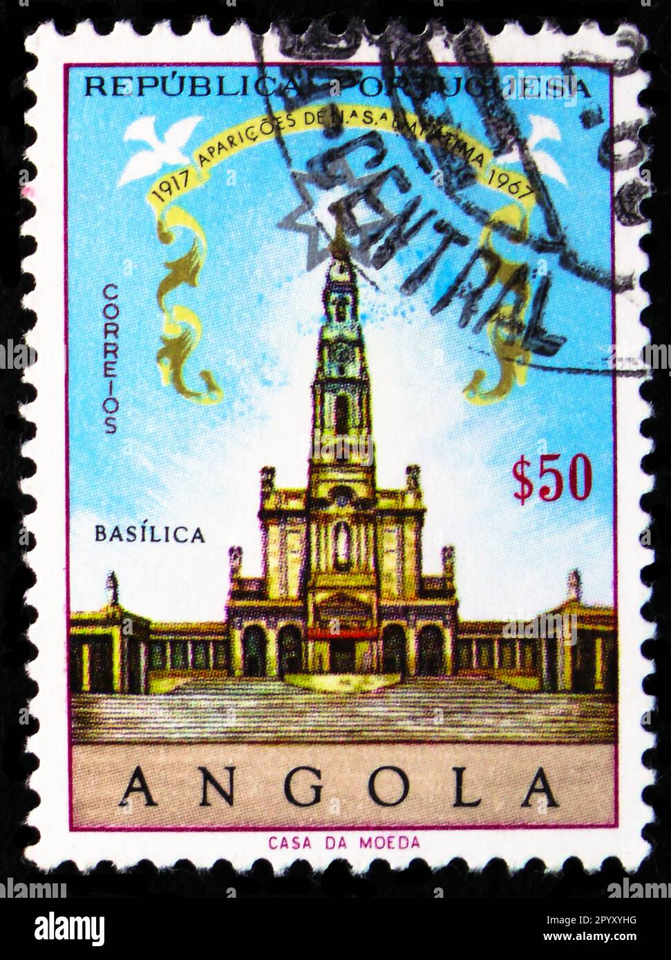 MOSCOW, RUSSIA - APRIL 08, 2023: Postage stamp printed in Angola shows ...